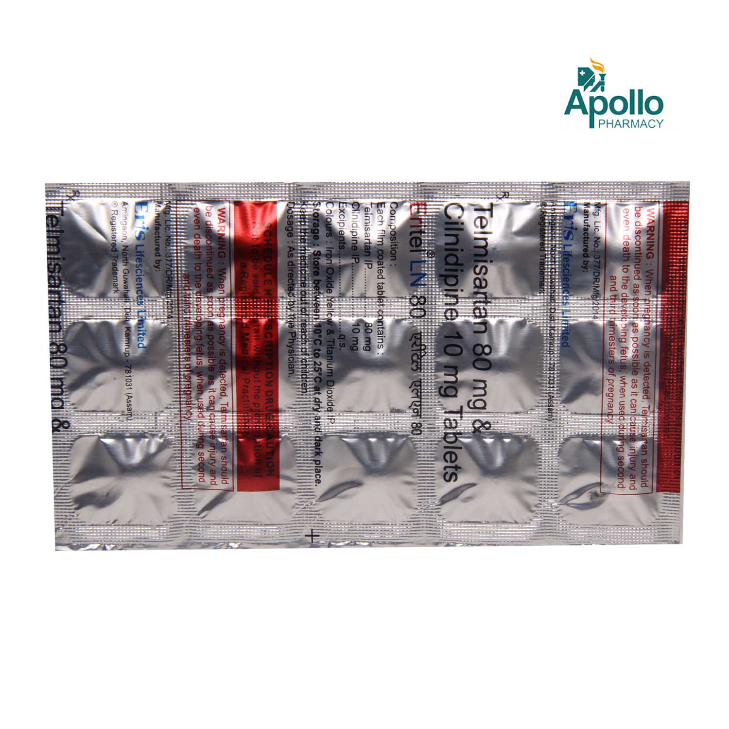 Eritel LN 80 Tablet 15's Price, Uses, Side Effects, Composition ...