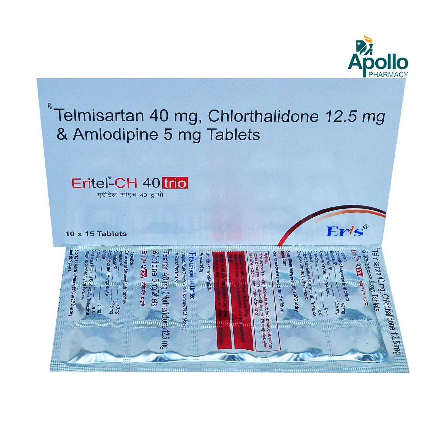 Eritel-CH 40 Trio Tablet 15's Price, Uses, Side Effects, Composition ...