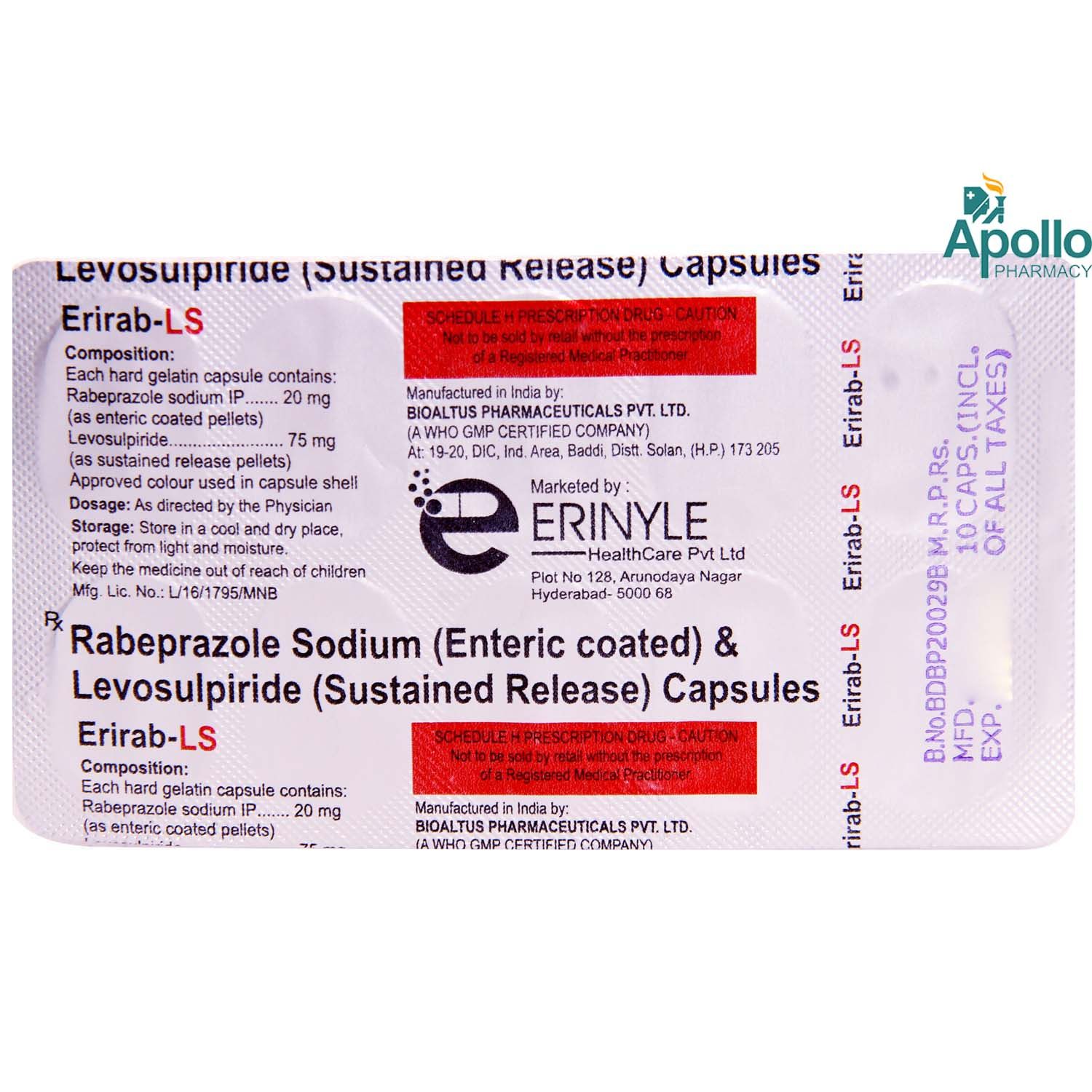 ERIRAB LS CAPSULE 10'S Price, Uses, Side Effects, Composition - Apollo ...