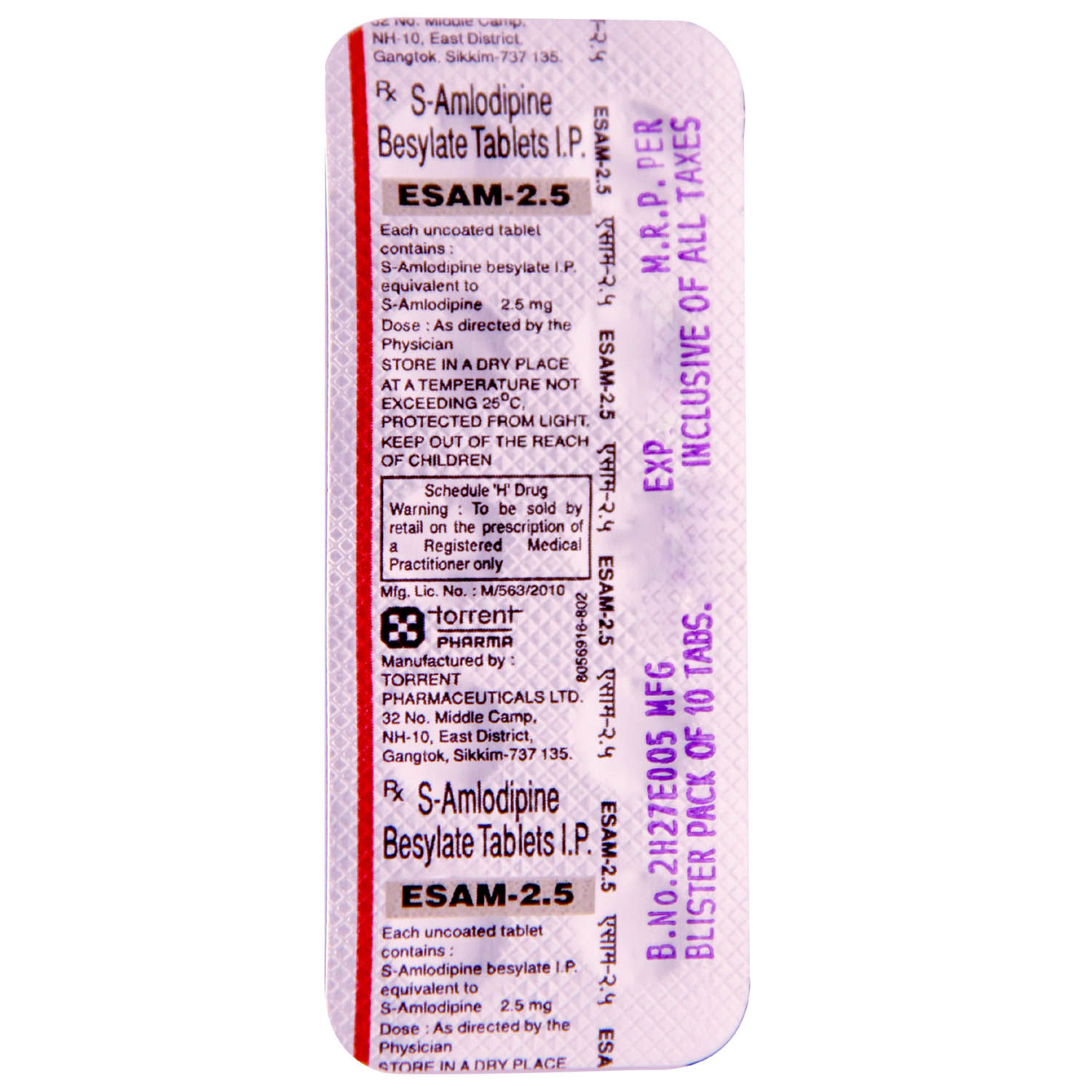 ESAM 2.5MG TABLET Price, Uses, Side Effects, Composition - Apollo Pharmacy