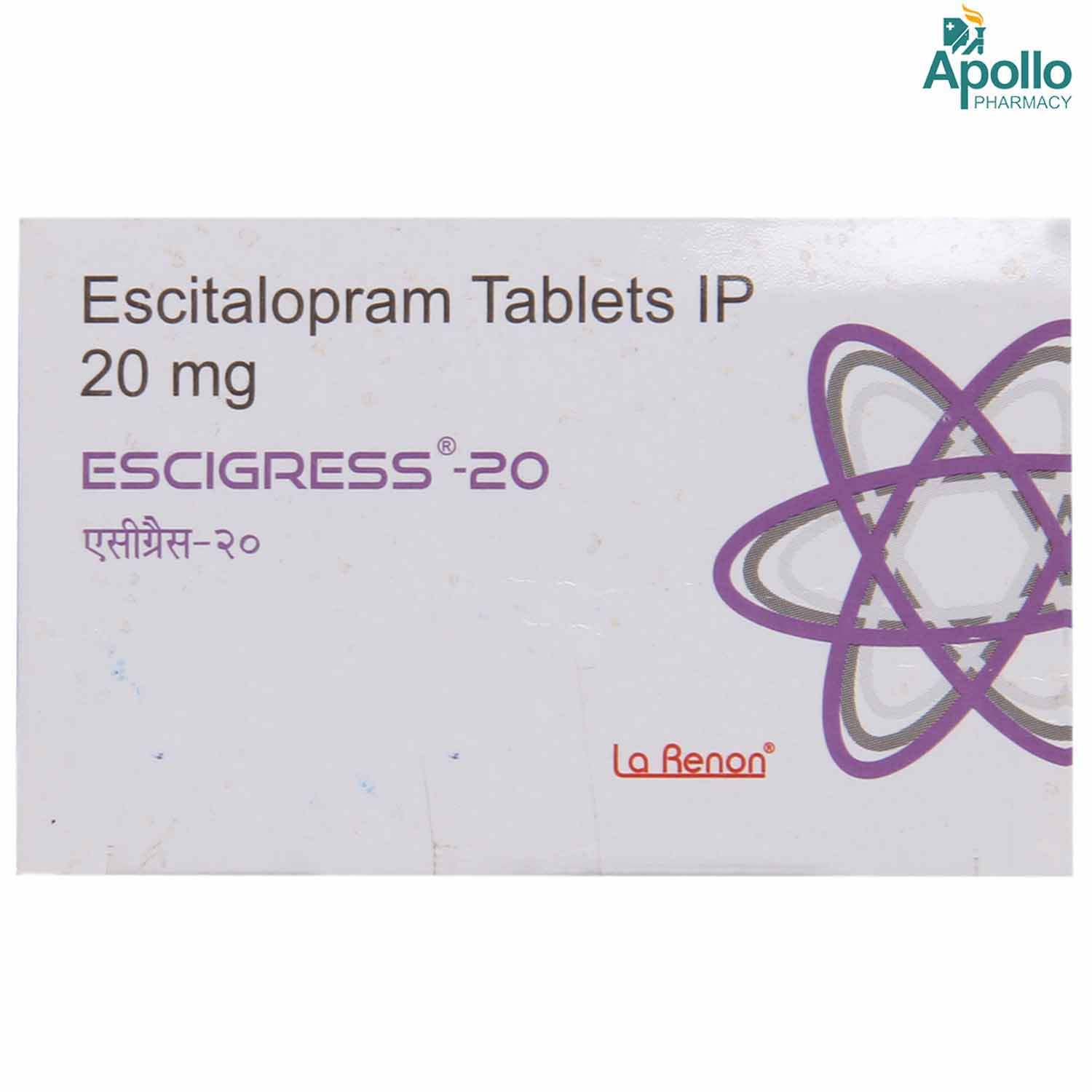 ESCIGRESS 20MG TABLET Price, Uses, Side Effects, Composition - Apollo ...