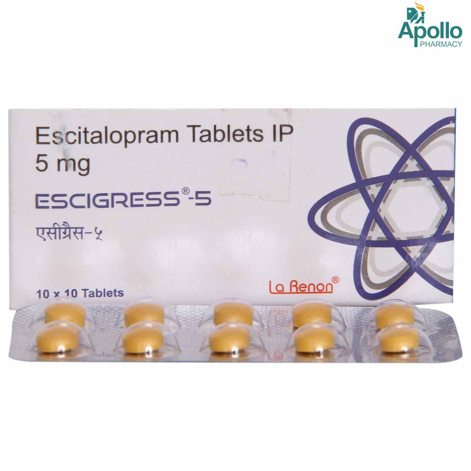 ESCIGRESS 5MG TABLET Price, Uses, Side Effects, Composition - Apollo ...