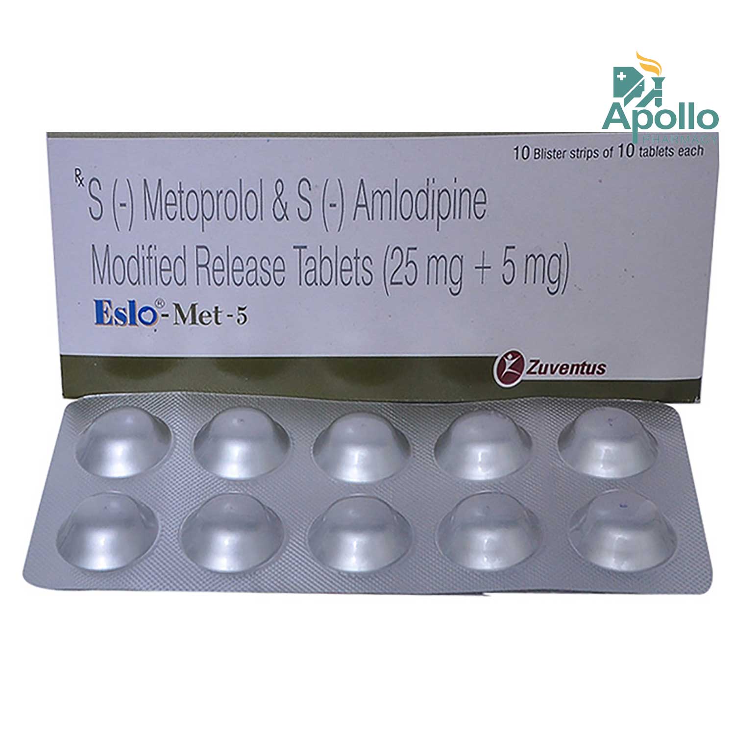 Eslo-Met-5 Tablet 10's Price, Uses, Side Effects, Composition - Apollo ...