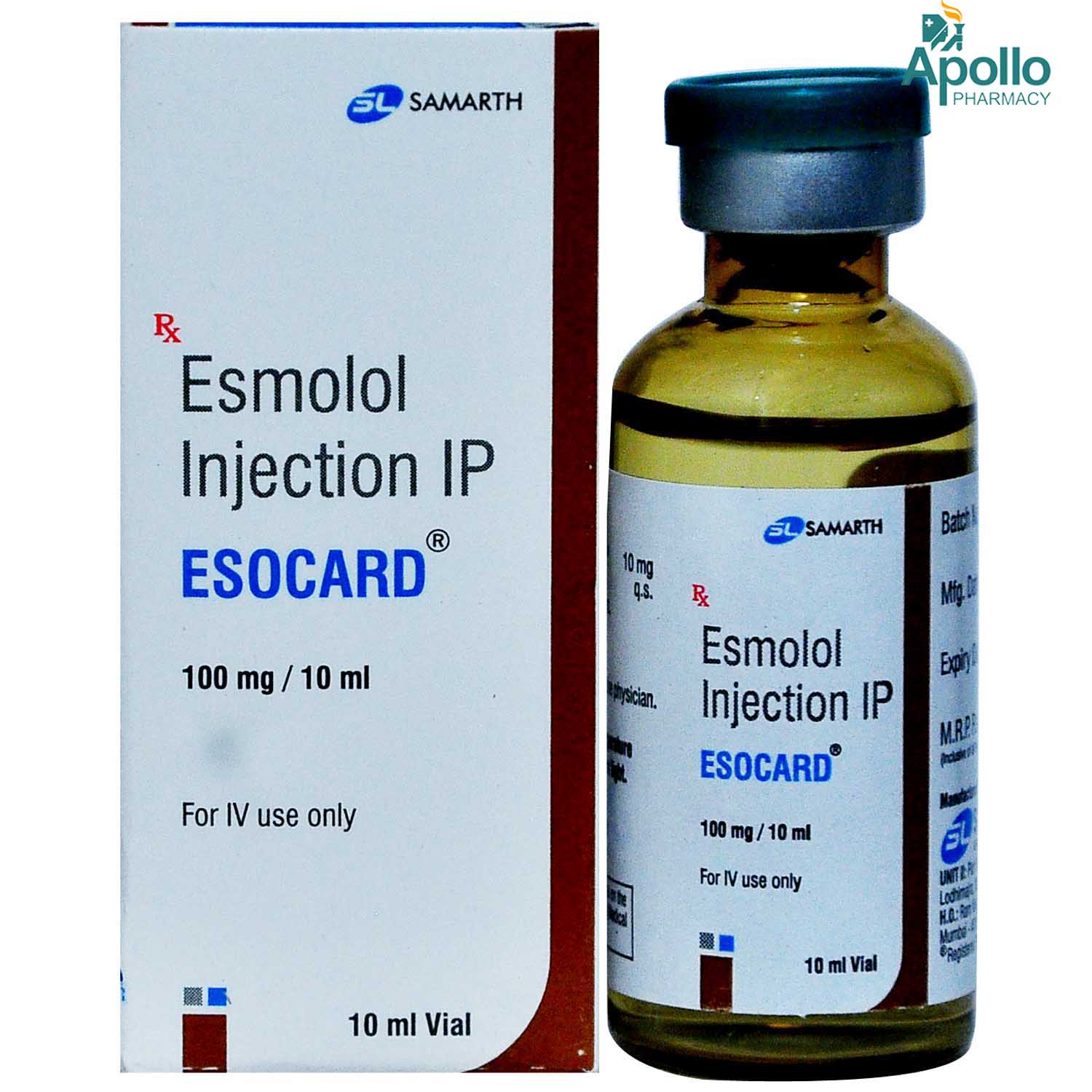 ESOCARD 100MG VIAL INJECTION 10ML Price, Uses, Side Effects ...