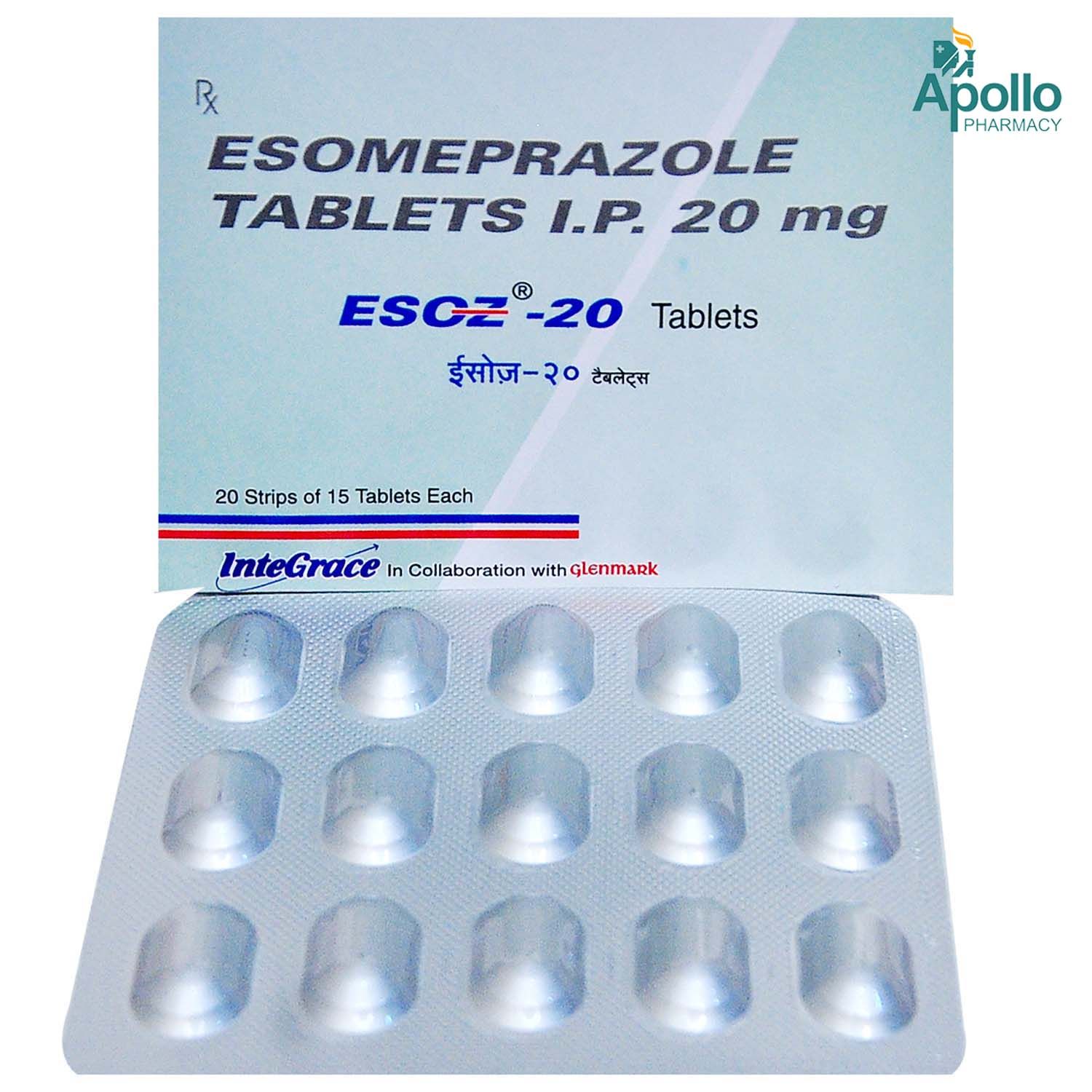 Esoz 20 Tablet 15's Price, Uses, Side Effects, Composition - Apollo ...