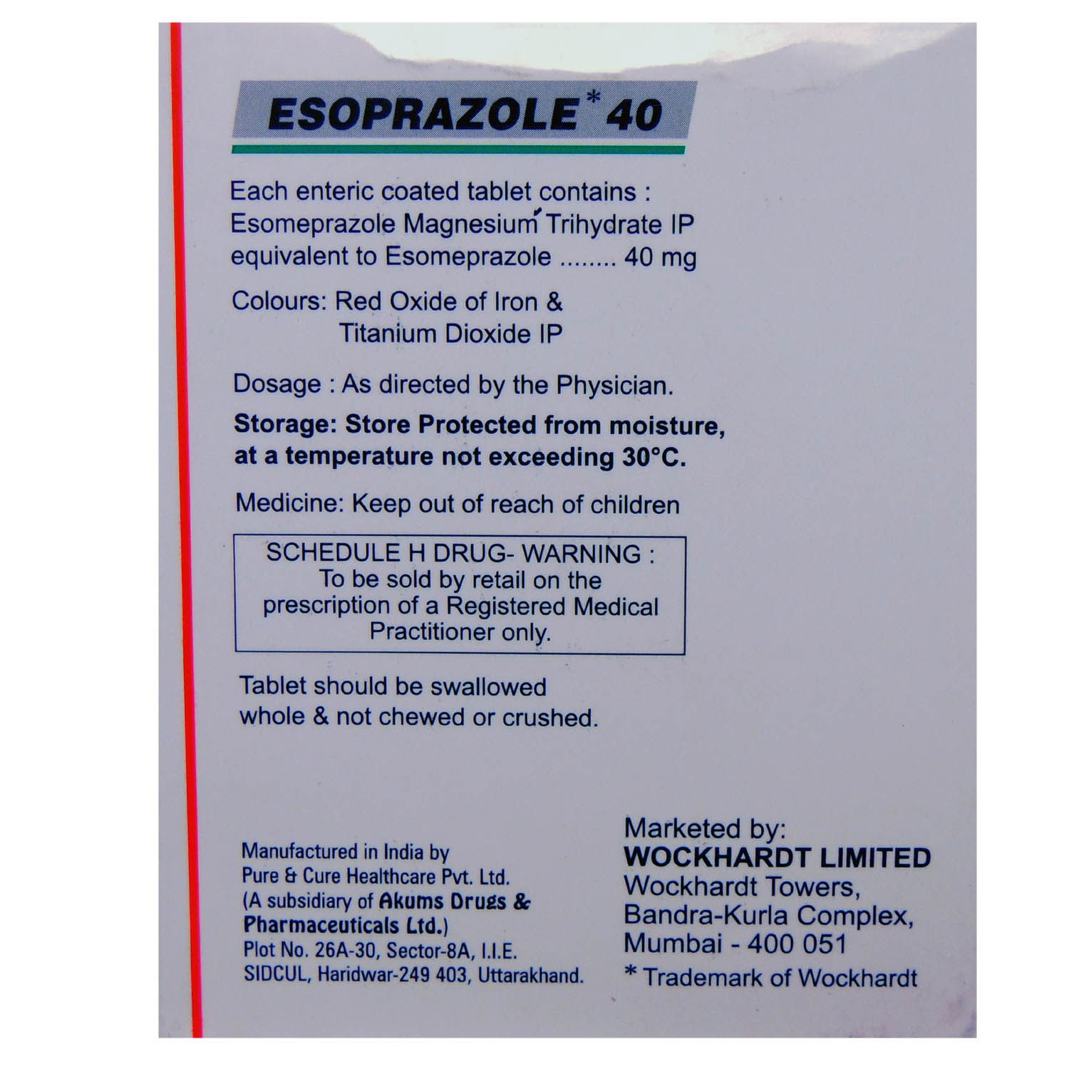 ESOPRAZOLE 40MG TABLET Price, Uses, Side Effects, Composition - Apollo ...