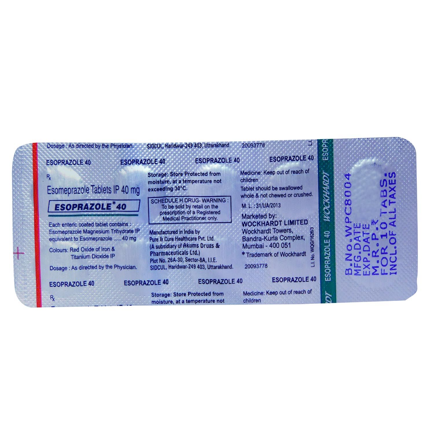 ESOPRAZOLE 40MG TABLET Price, Uses, Side Effects, Composition - Apollo ...