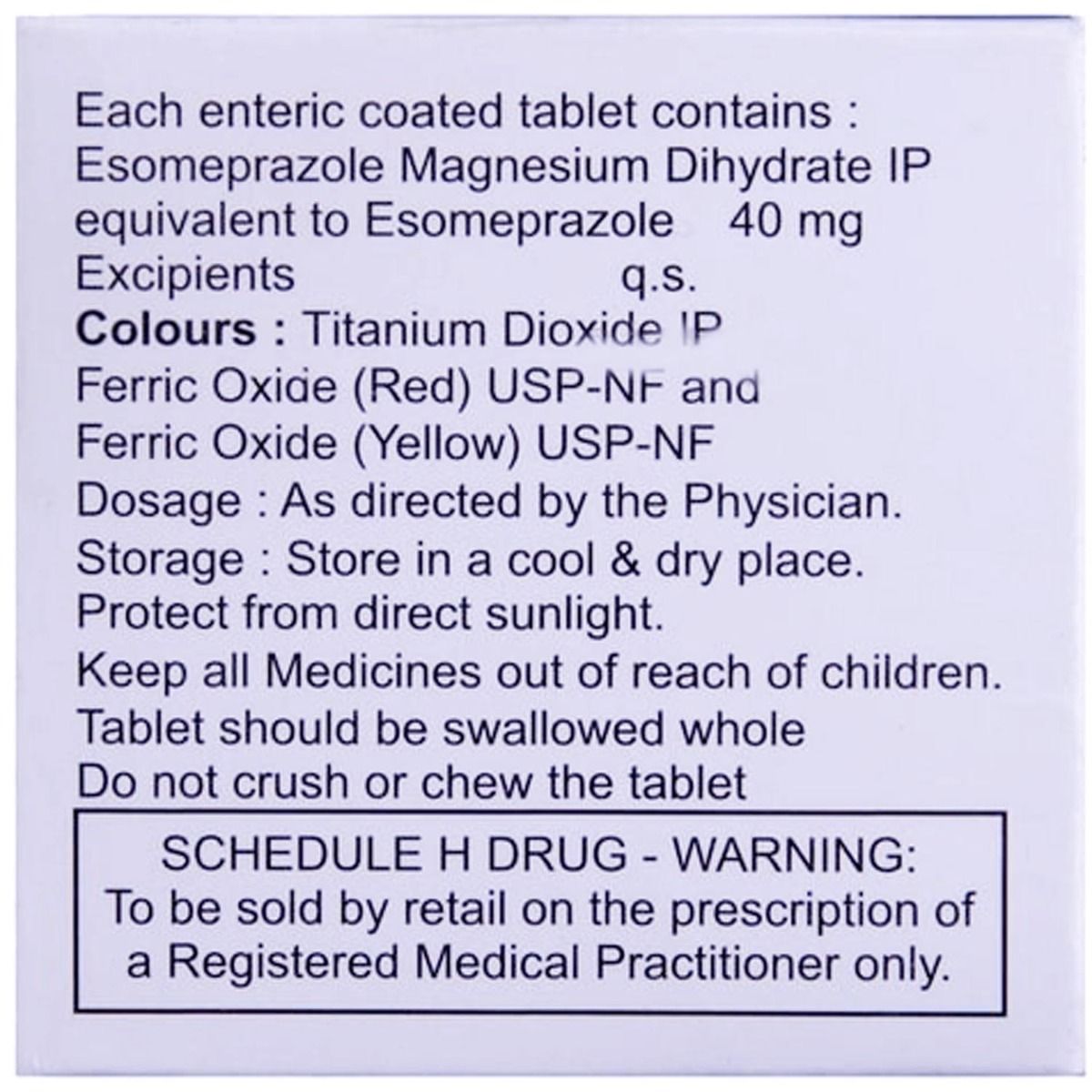Esofine 40 Tablet 10's Price, Uses, Side Effects, Composition - Apollo ...