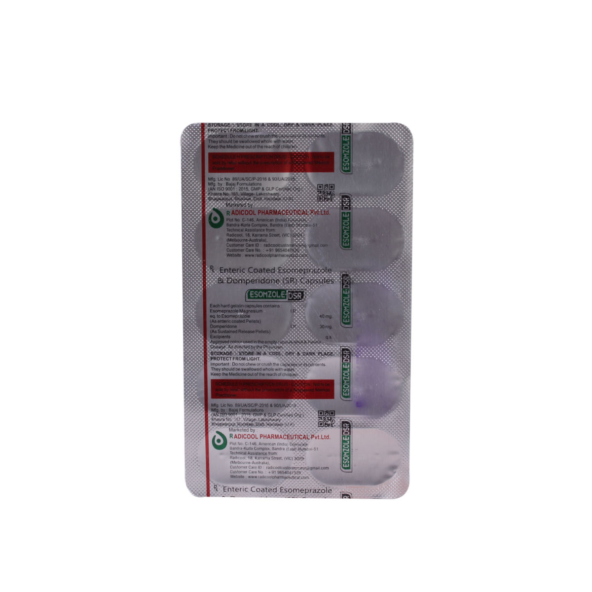 Esomzole-Dsr Capsule 10's Price, Uses, Side Effects, Composition ...