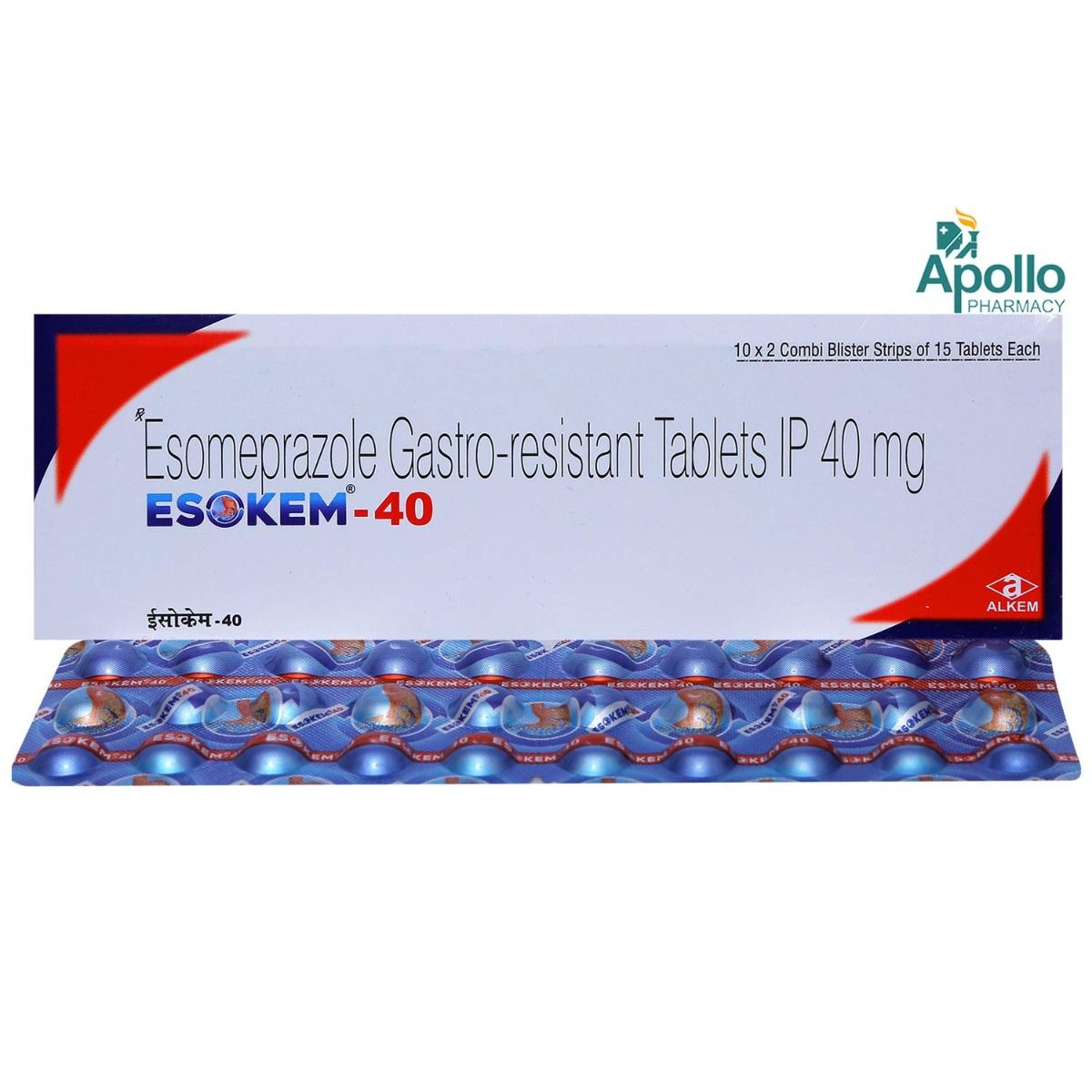 Esokem 40mg Tablet 15's Price, Uses, Side Effects, Composition - Apollo ...