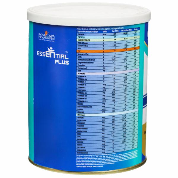 Essential Plus Vanilla Flavour Powder, 400 gm Price, Uses, Side Effects ...