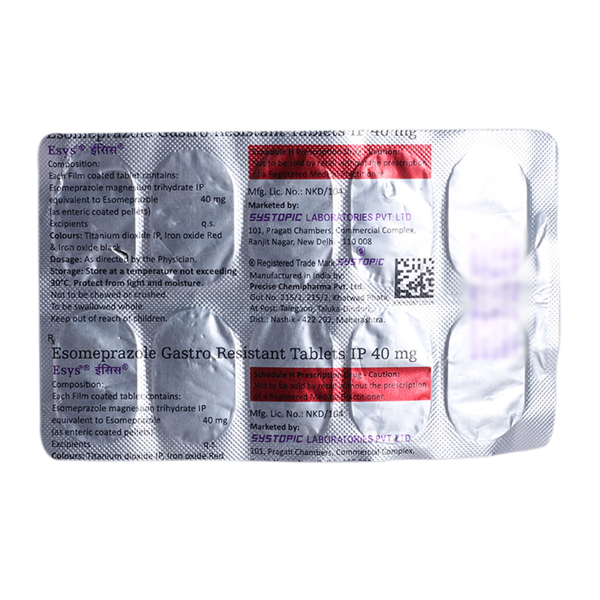 Esys 40mg Tablet 10's Price, Uses, Side Effects, Composition - Apollo ...