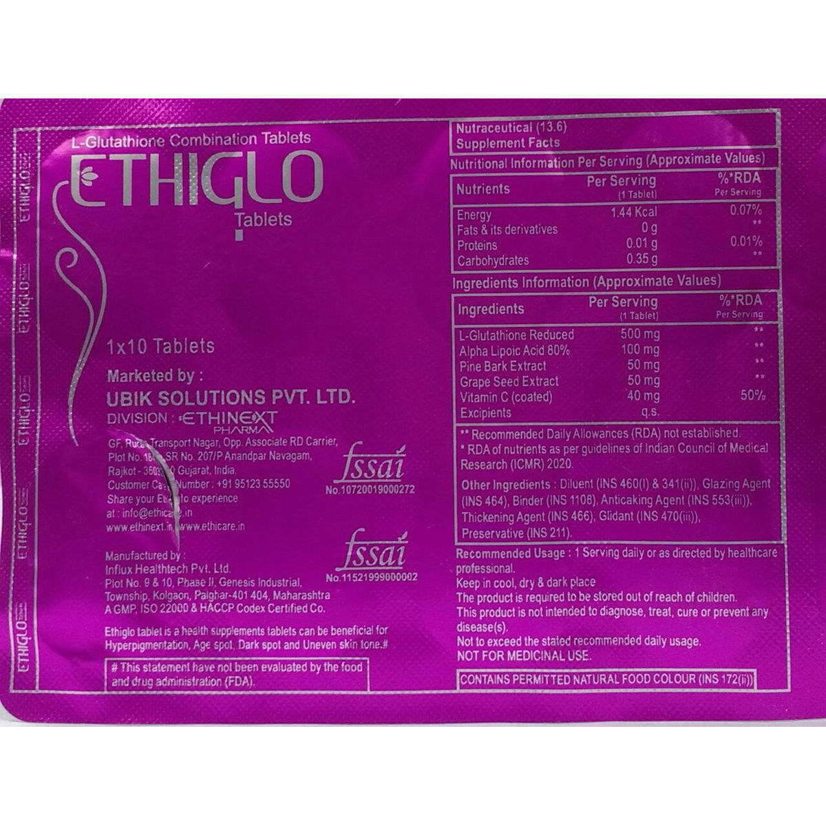 Ethiglo Tablet 10's Price, Uses, Side Effects, Composition - Apollo ...