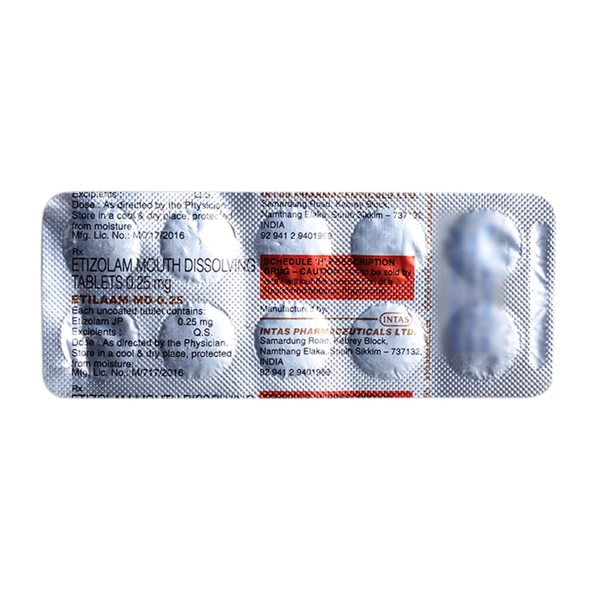 Etilaam Md 0.25 Tablet 10's Price, Uses, Side Effects, Composition ...