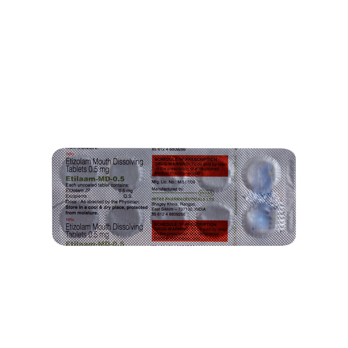 Etilaam MD 0.5 mg Tablet Price, Uses, Side Effects, Composition ...