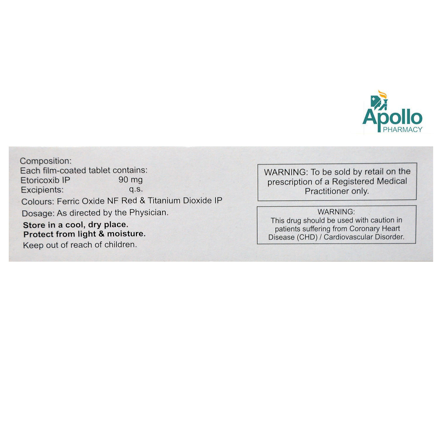 ETOCOX 90MG TABLET Price, Uses, Side Effects, Composition - Apollo Pharmacy