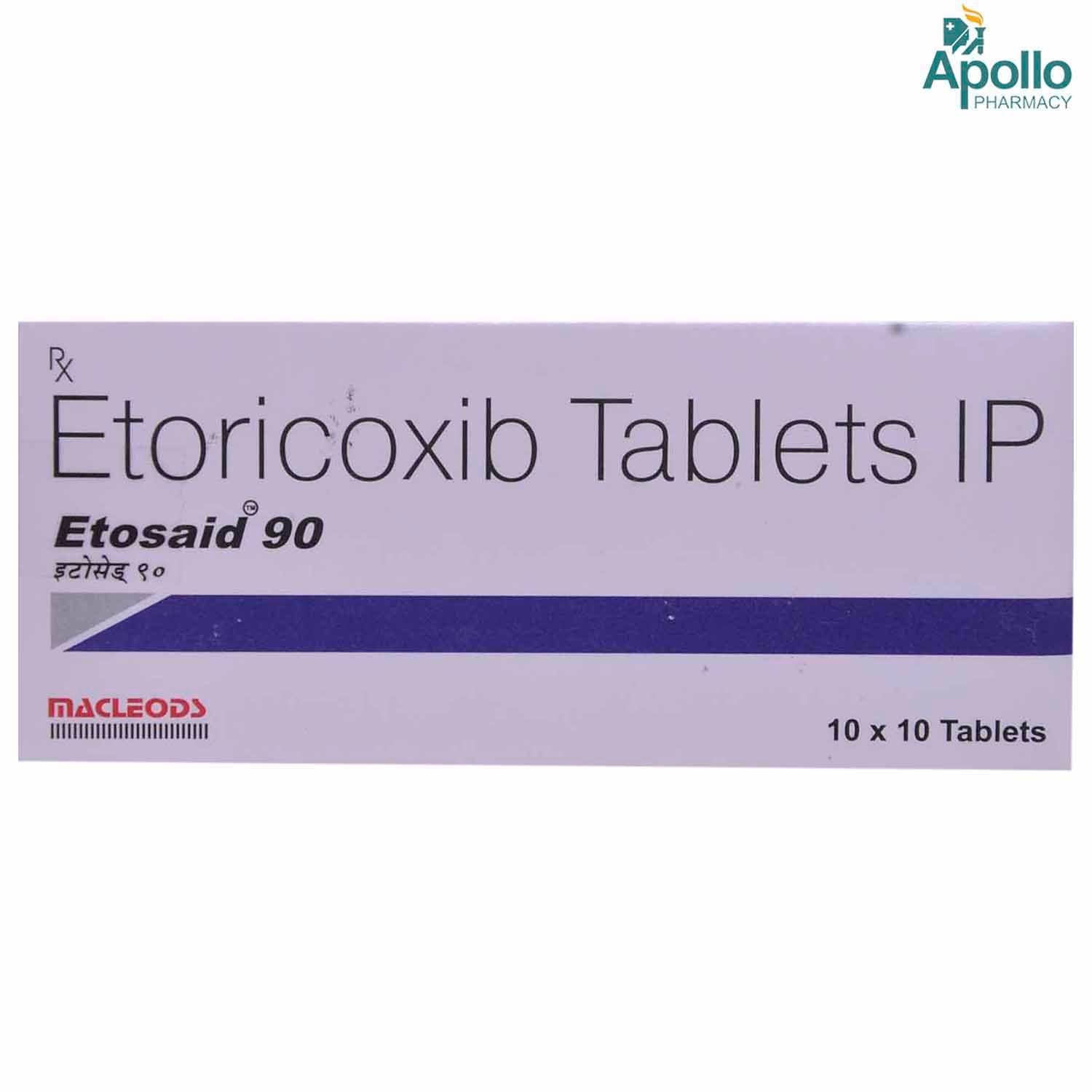 Etosaid 90 Tablet 10's Price, Uses, Side Effects, Composition - Apollo Pharmacy