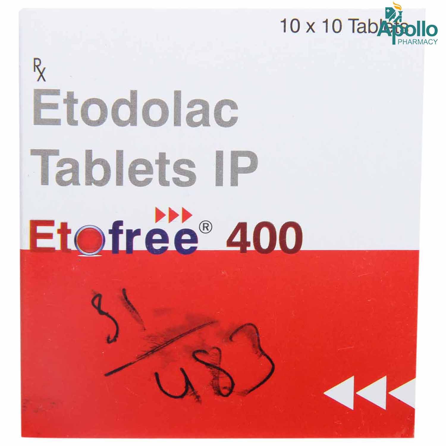 Etofree 400 Tablet 10's Price, Uses, Side Effects, Composition - Apollo ...