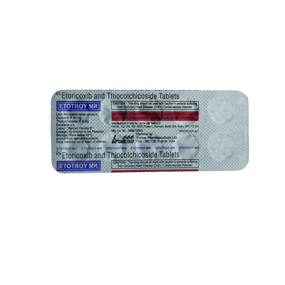 Etotroy MR Tablet 10's Price, Uses, Side Effects, Composition - Apollo ...