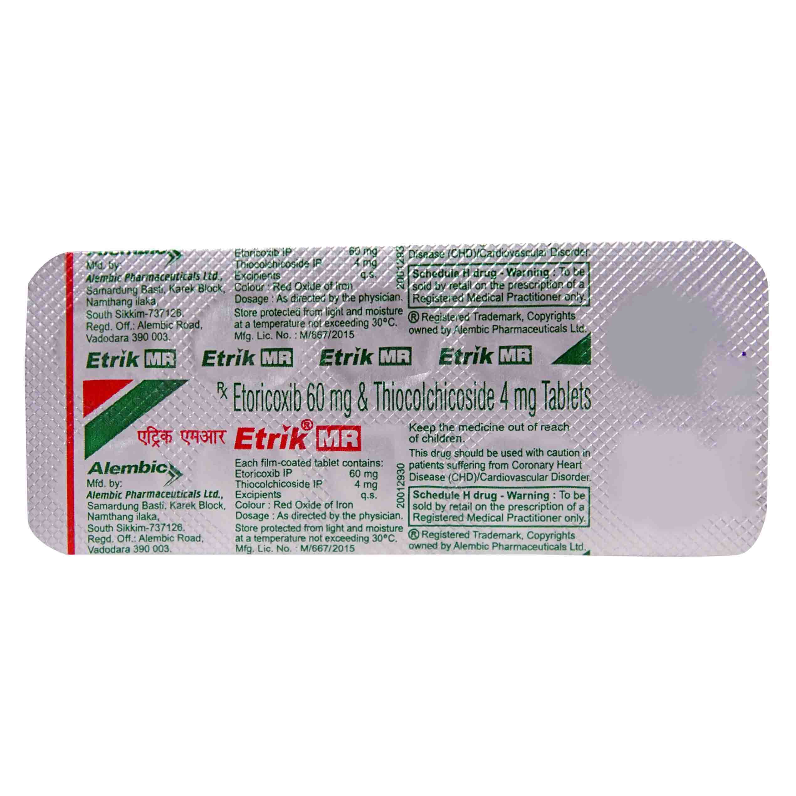 Etrik MR Tablet 10's Price, Uses, Side Effects, Composition - Apollo ...