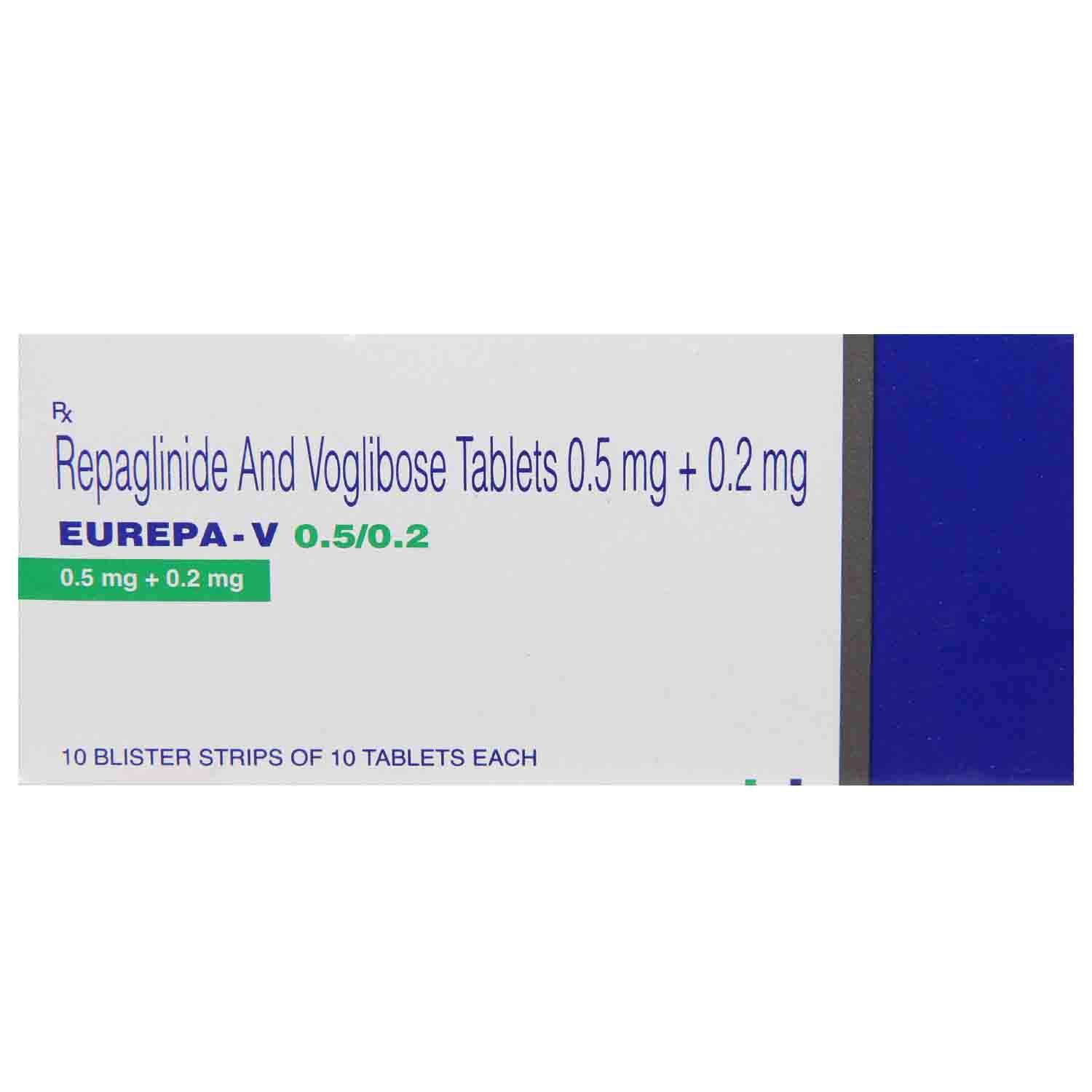Eurepa-V 0.5/0.2mg Tablet 10's Price, Uses, Side Effects, Composition ...