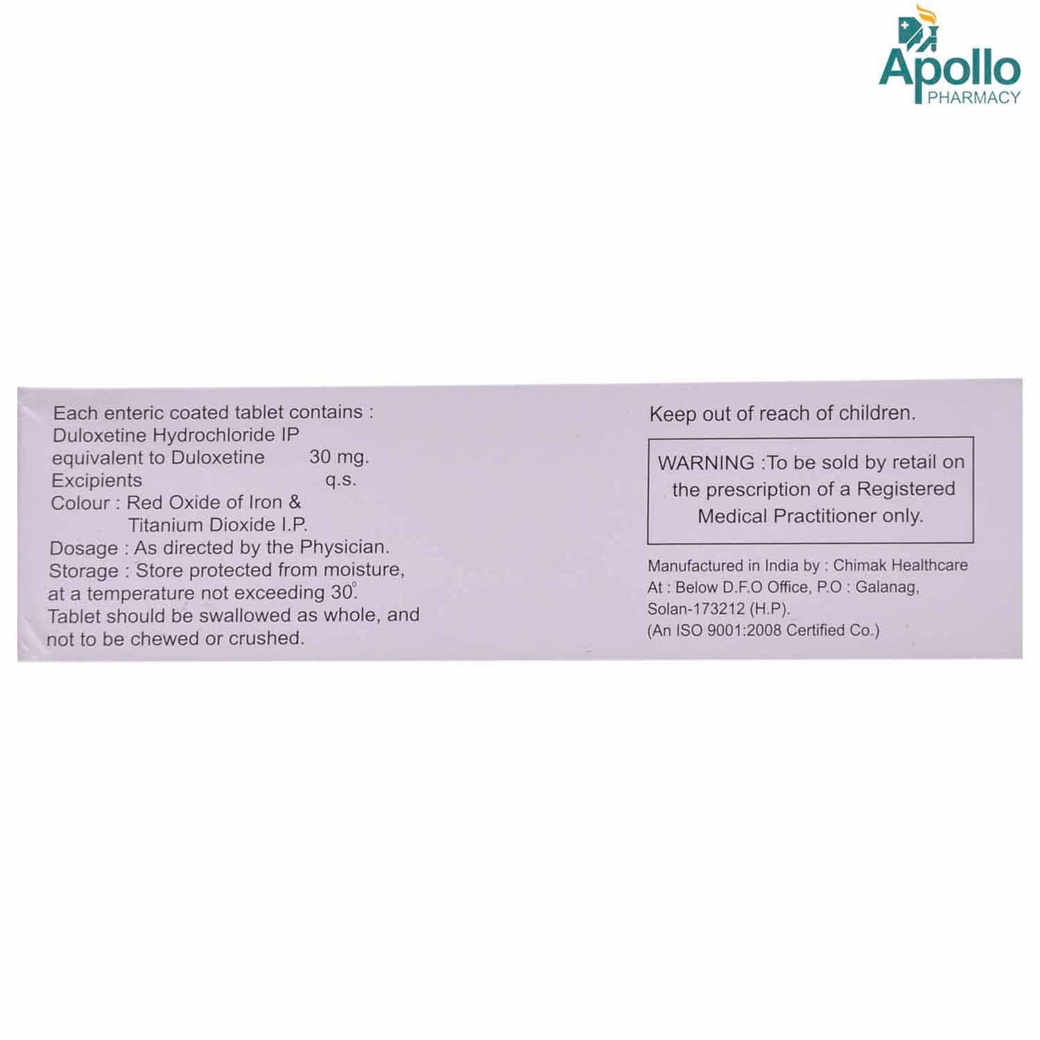 EXIDEP TABLET Price, Uses, Side Effects, Composition - Apollo Pharmacy