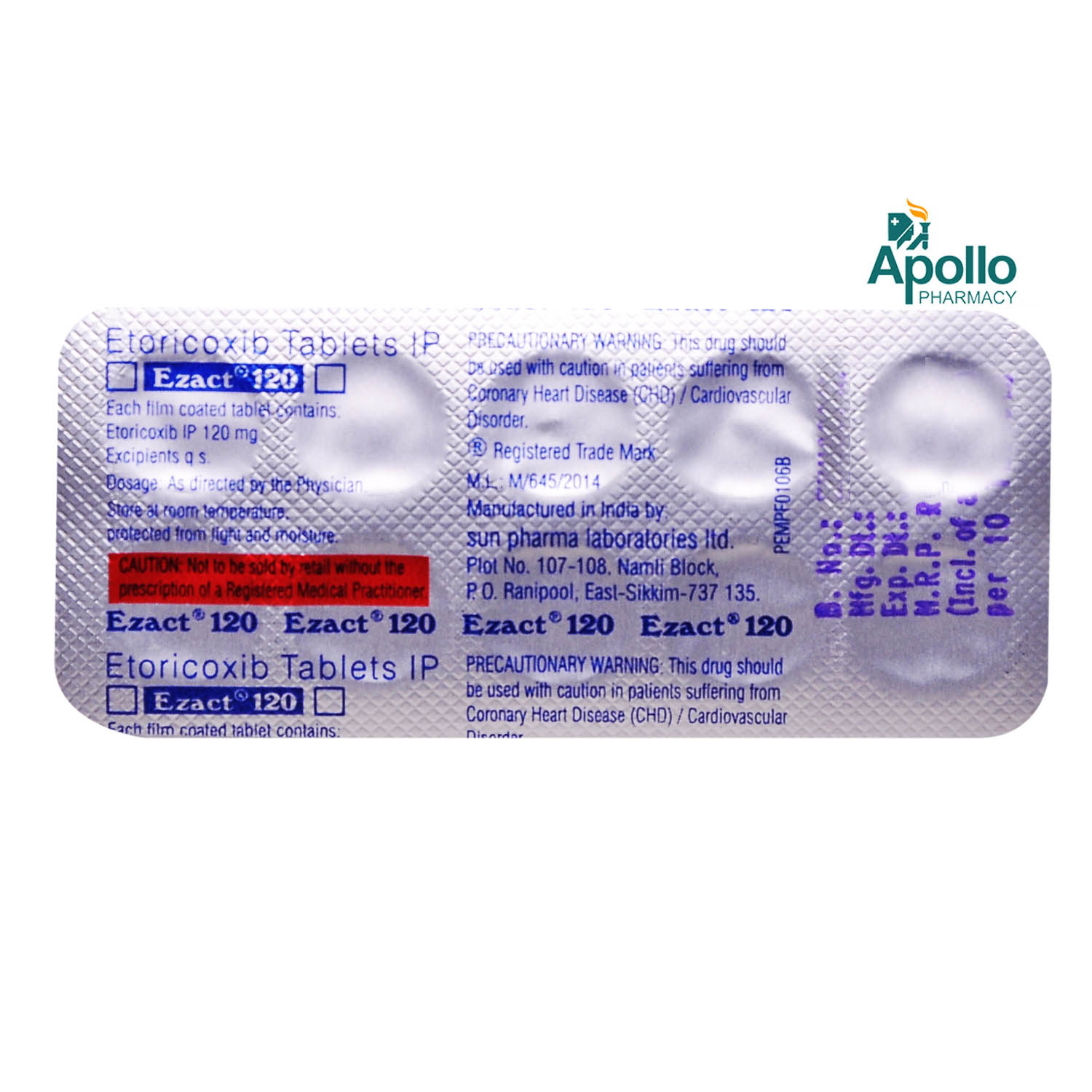 Ezact 120 Tablet 10's Price, Uses, Side Effects, Composition - Apollo ...