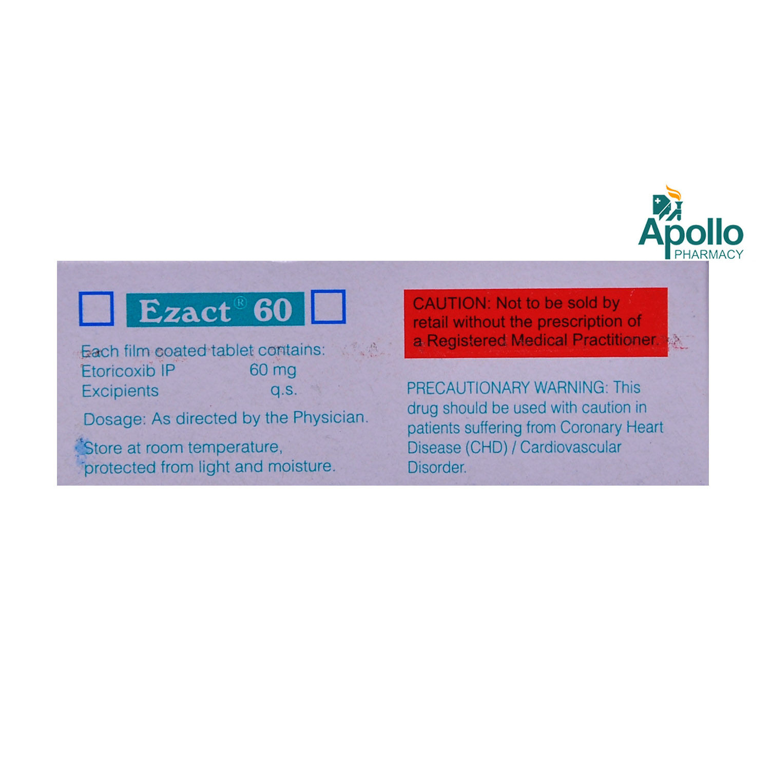 Ezact 60 Tablet 10's Price, Uses, Side Effects, Composition - Apollo ...