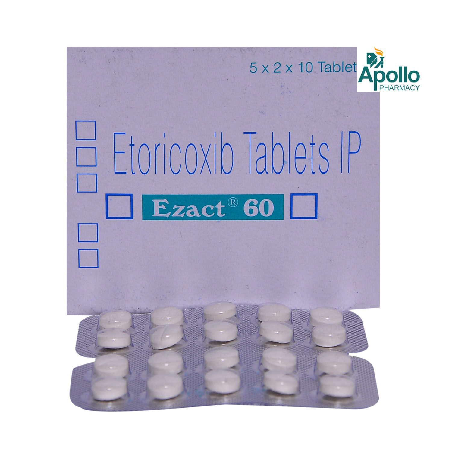 Ezact 60 Tablet 10's Price, Uses, Side Effects, Composition - Apollo ...