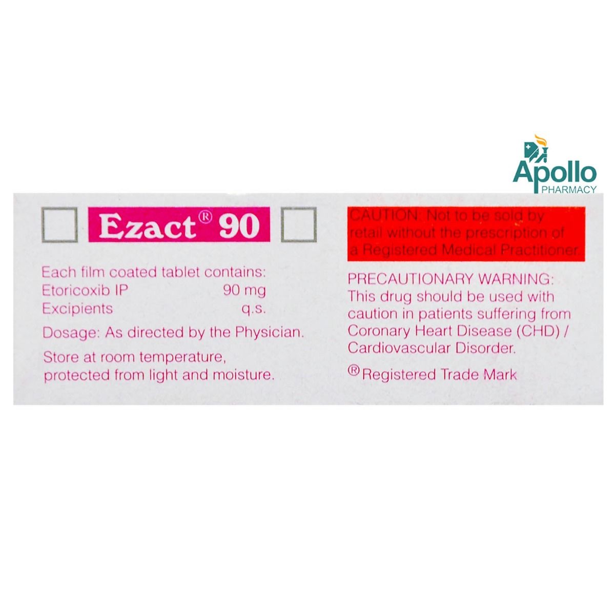 Ezact 90 Tablet 10's Price, Uses, Side Effects, Composition - Apollo ...