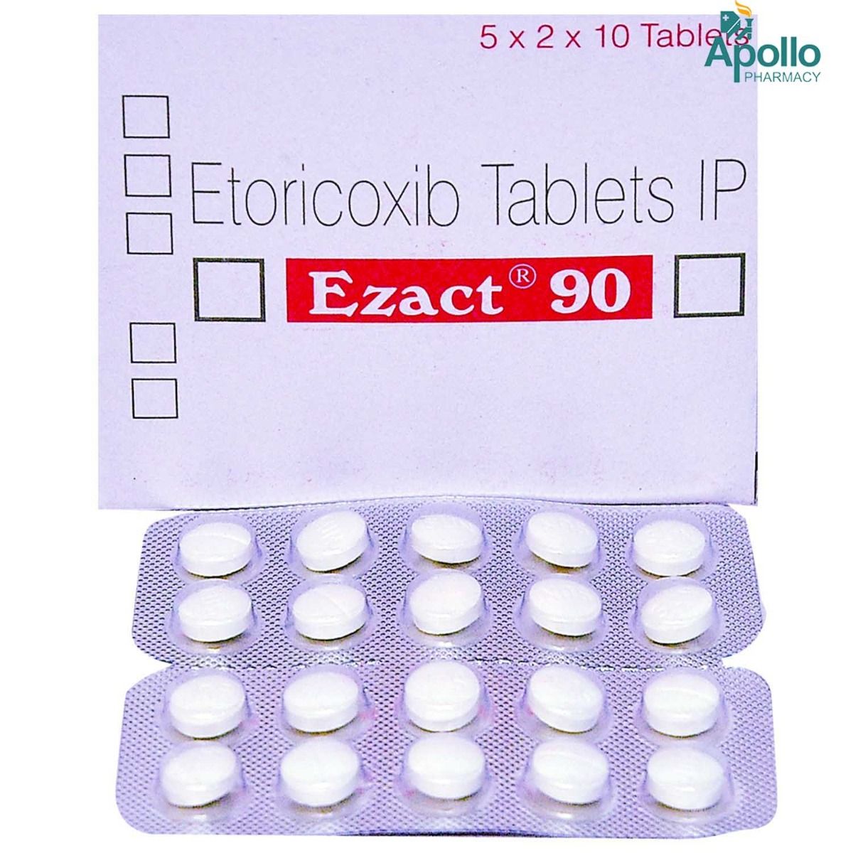 Ezact 90 Tablet 10's Price, Uses, Side Effects, Composition - Apollo Pharmacy