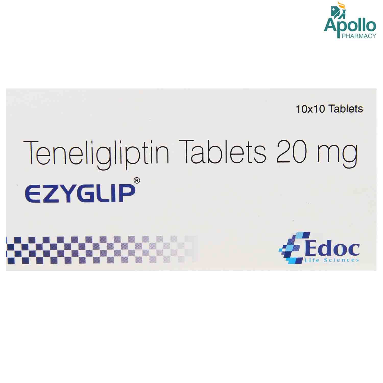 EZYGLIP 20MG TABLET 10'S Price, Uses, Side Effects, Composition ...