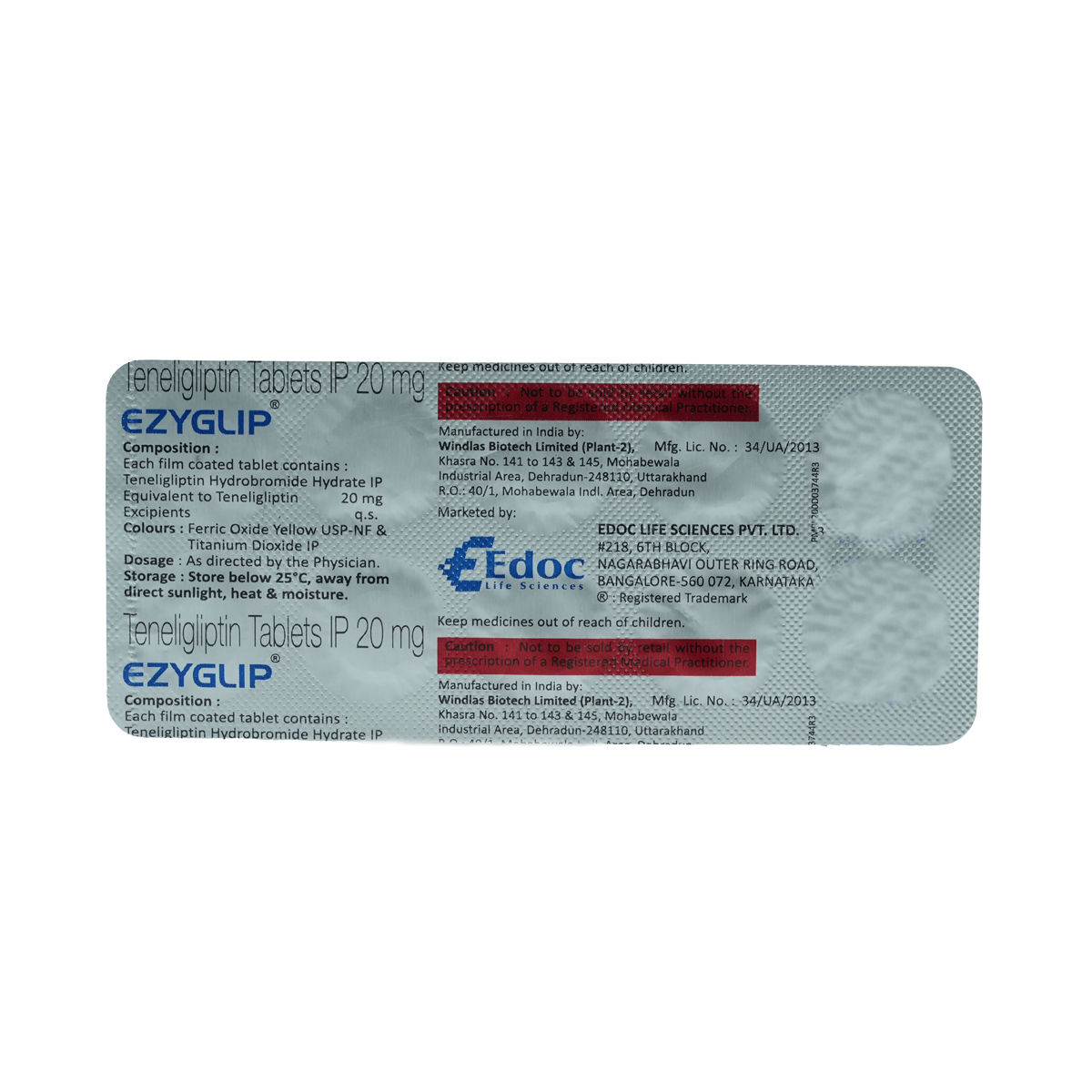 EZYGLIP 20MG TABLET 10'S Price, Uses, Side Effects, Composition ...
