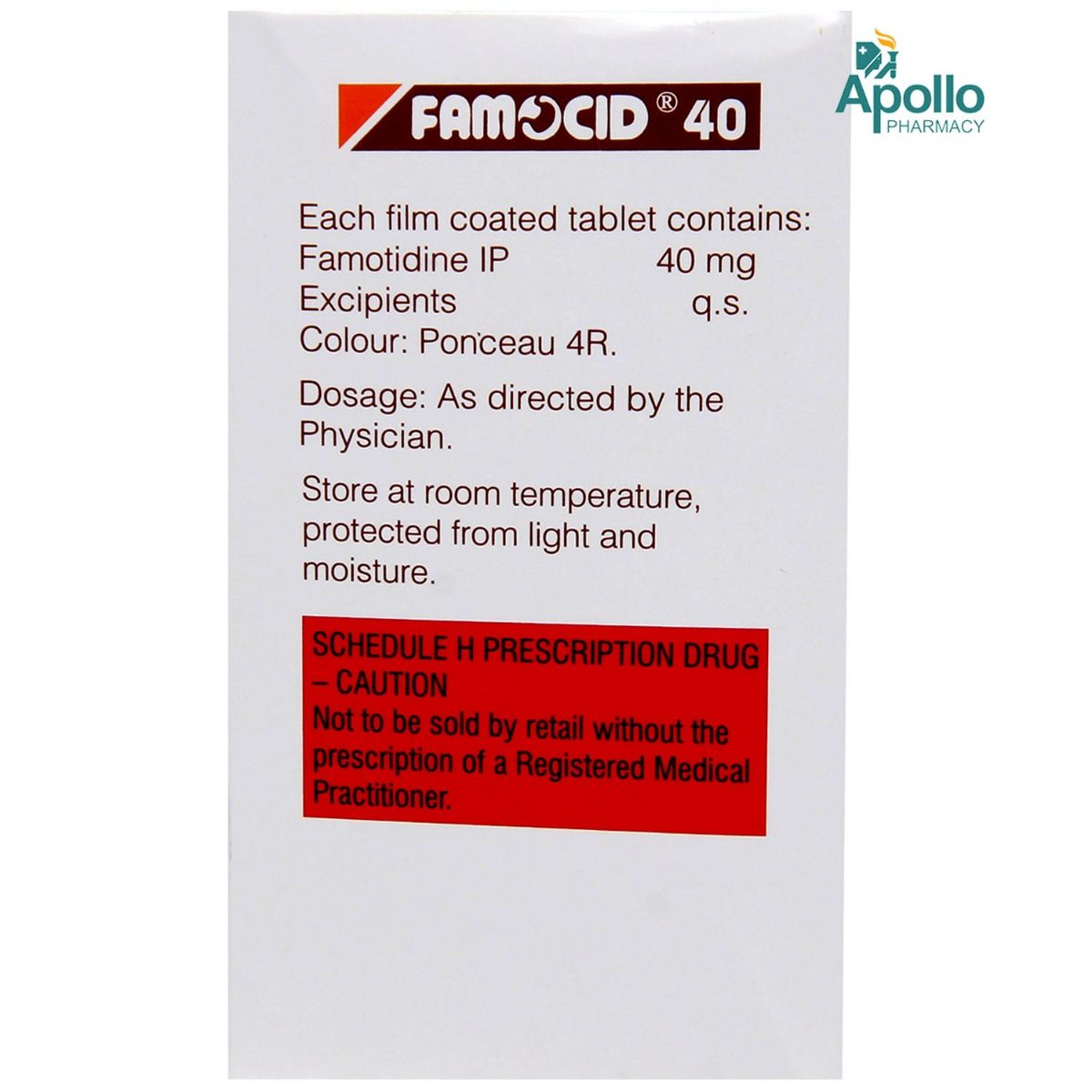 Famocid 40 Tablet 14's Price, Uses, Side Effects, Composition - Apollo ...