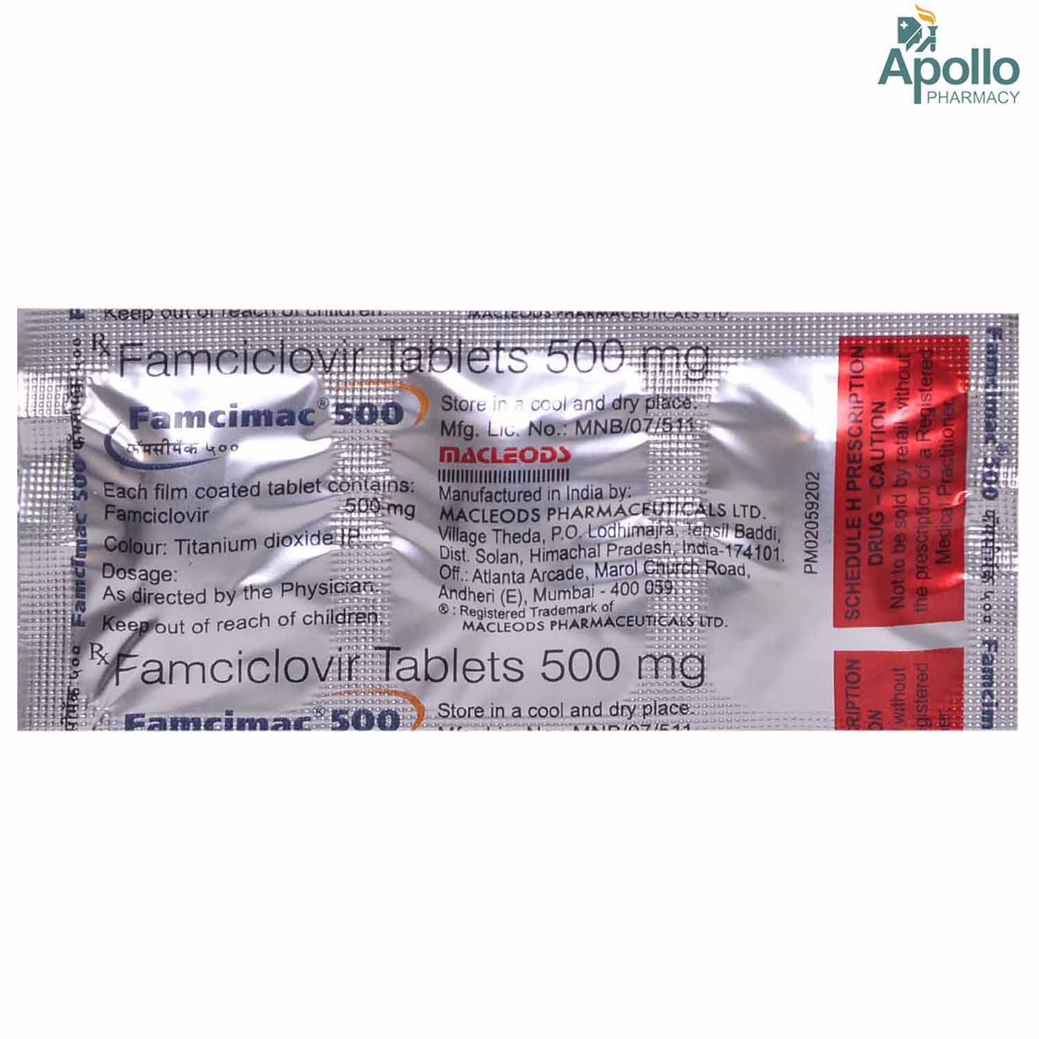 Famcimac 500 Tablet 3's Price, Uses, Side Effects, Composition - Apollo ...