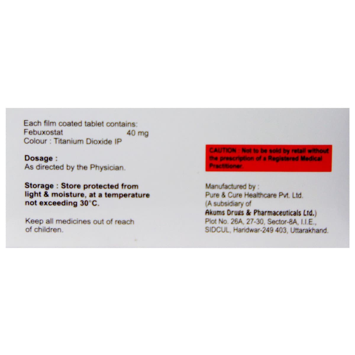 Febulog 40 mg Tablet 10's Price, Uses, Side Effects, Composition ...