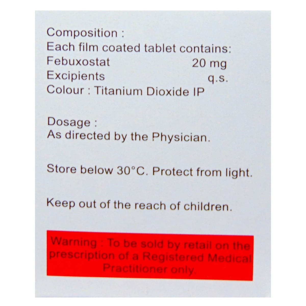 Feburic 20 Tablet 15's Price, Uses, Side Effects, Composition - Apollo ...