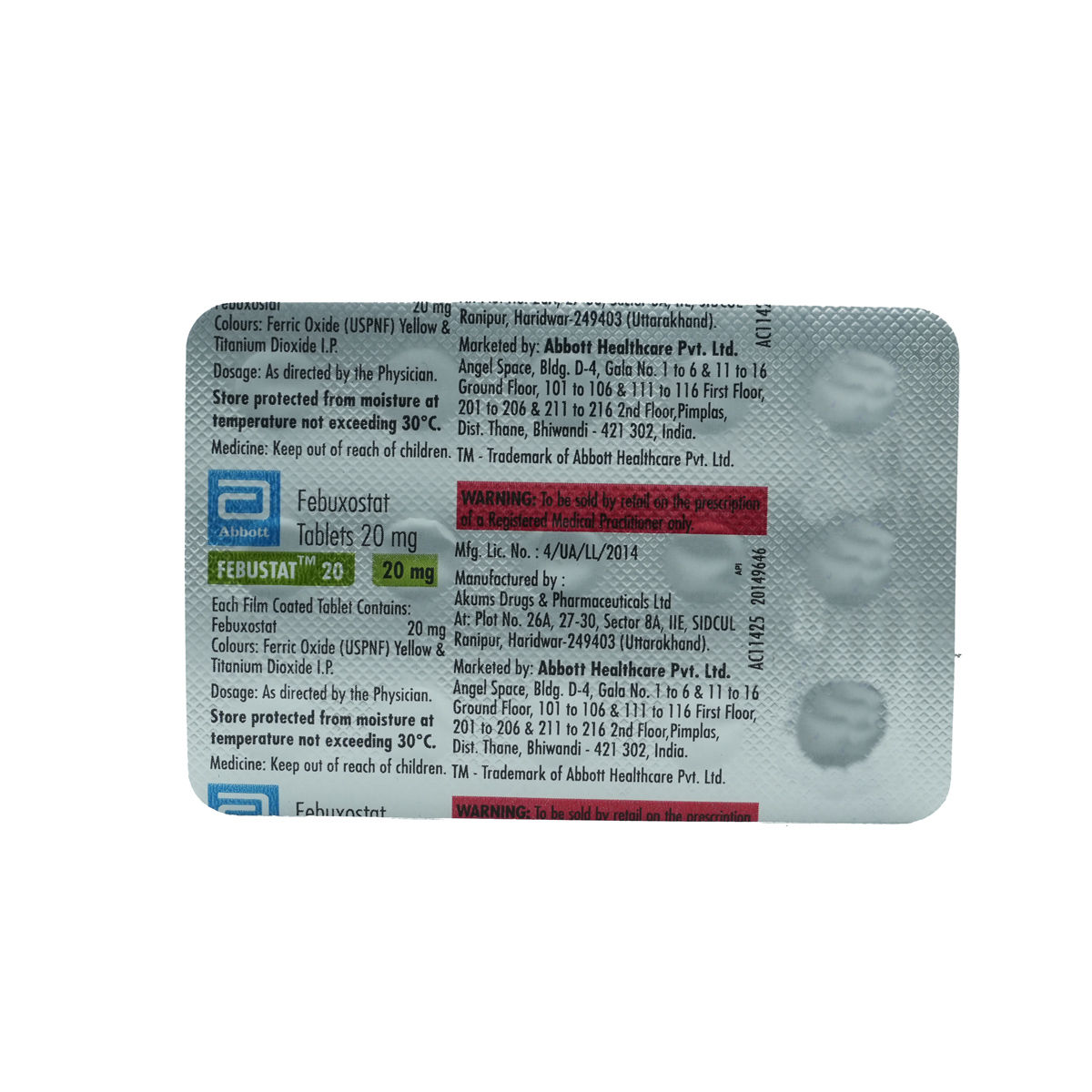 Febustat 20 Tablet 15's Price, Uses, Side Effects, Composition - Apollo ...