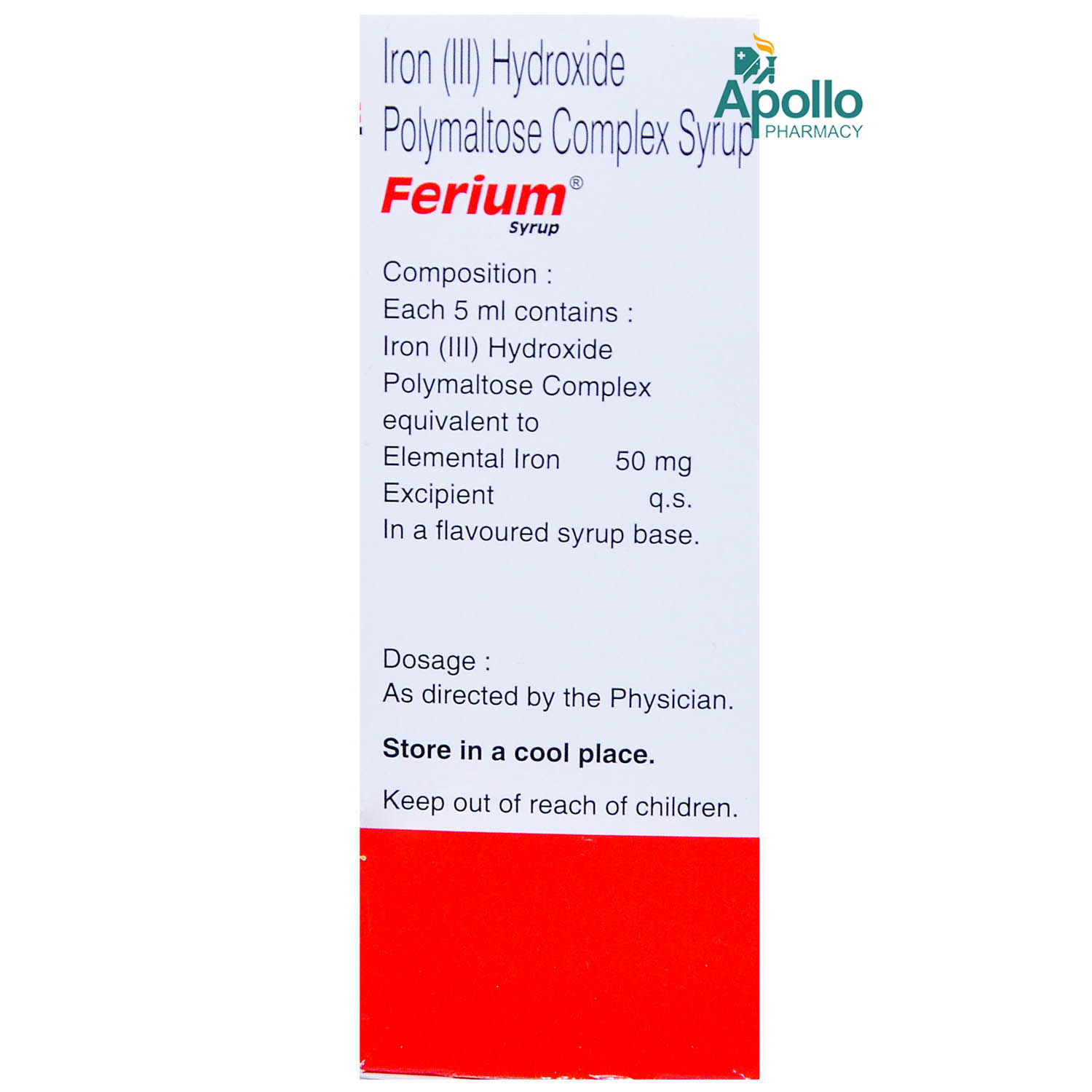 Ferium Syrup 150 ml Price, Uses, Side Effects, Composition - Apollo ...