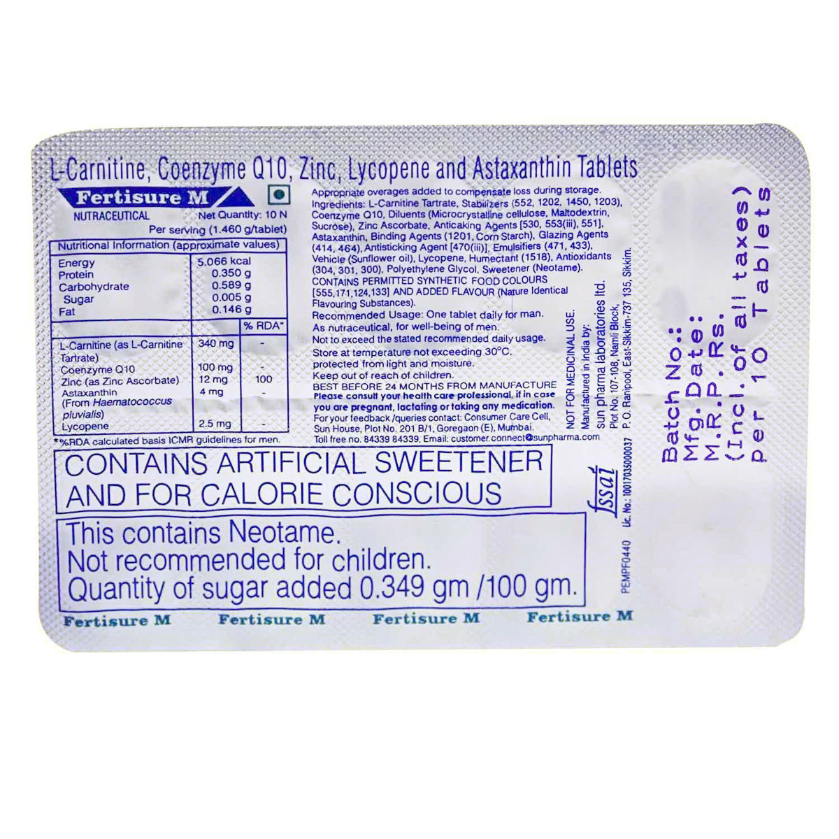 Fertisure M Tablet 10's Price, Uses, Side Effects, Composition - Apollo ...