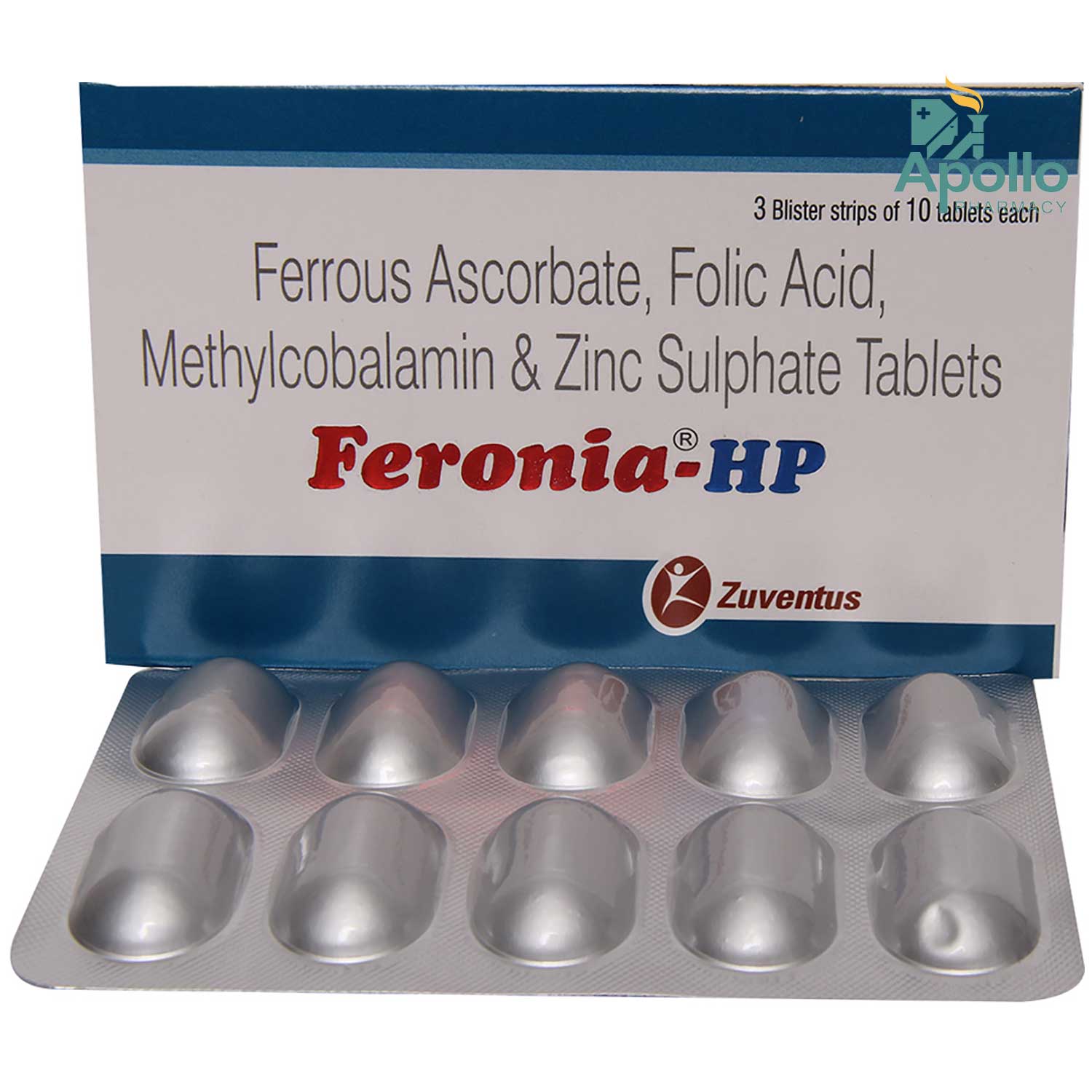 Feronia HP Tablet 10's Price, Uses, Side Effects, Composition - Apollo ...