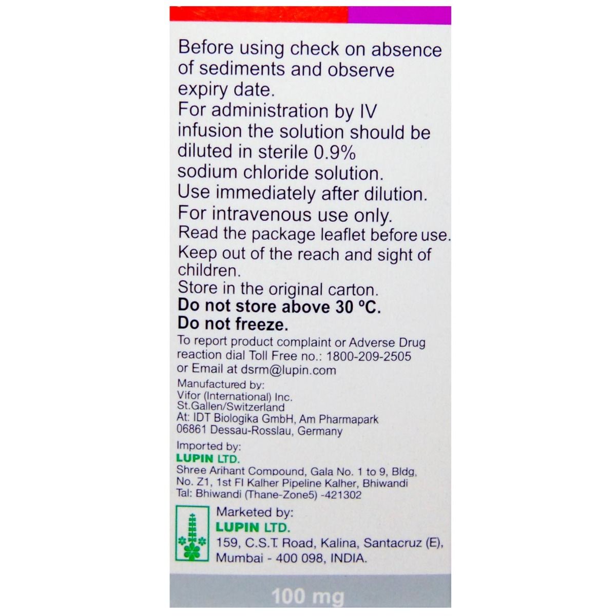 Ferinject Solution For Injection 2 ml Price, Uses, Side Effects ...