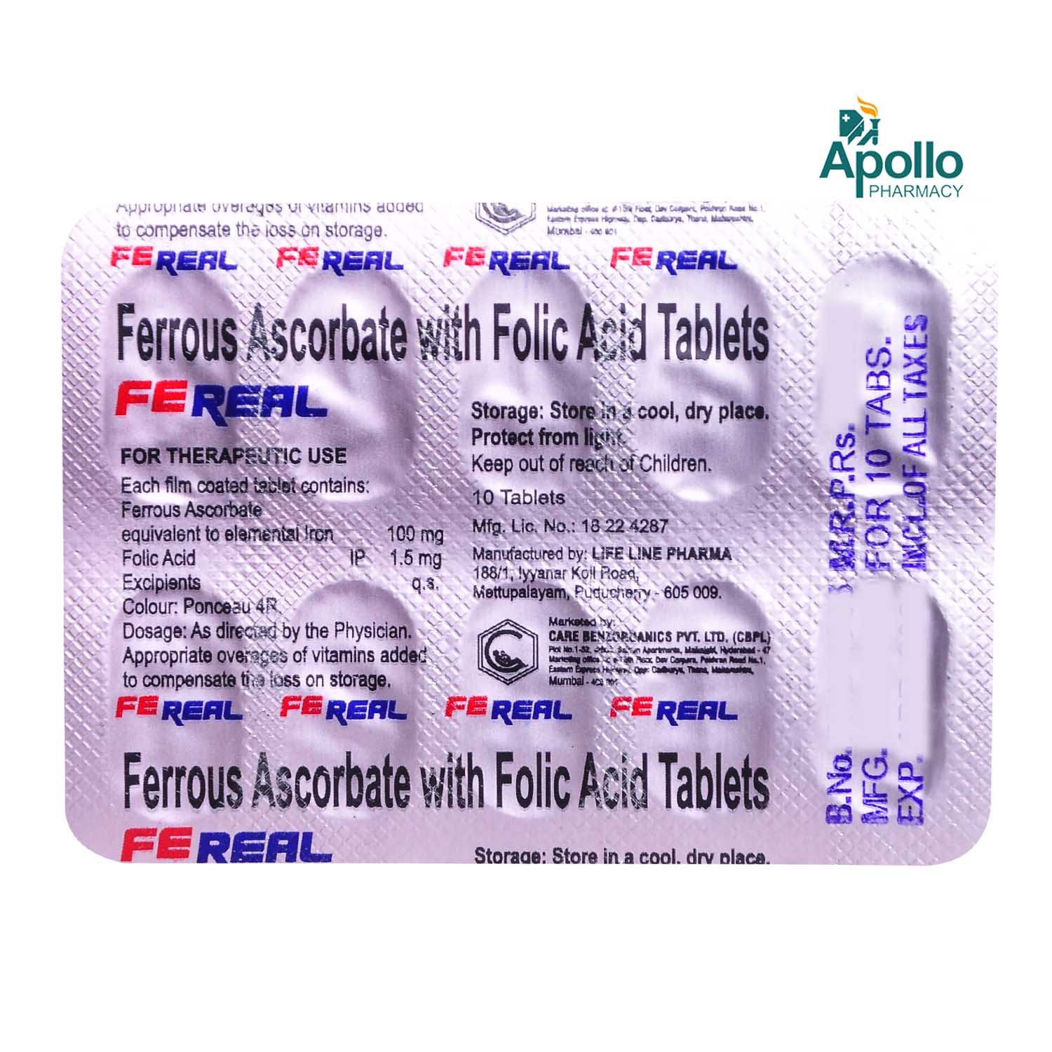 Fereal Tablet 10's Price, Uses, Side Effects, Composition - Apollo Pharmacy
