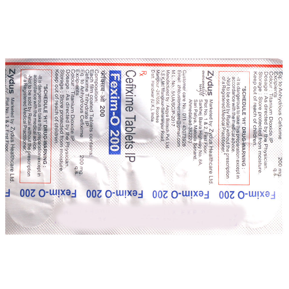 Fexime O 200 mg Tablet 10's Price, Uses, Side Effects, Composition ...