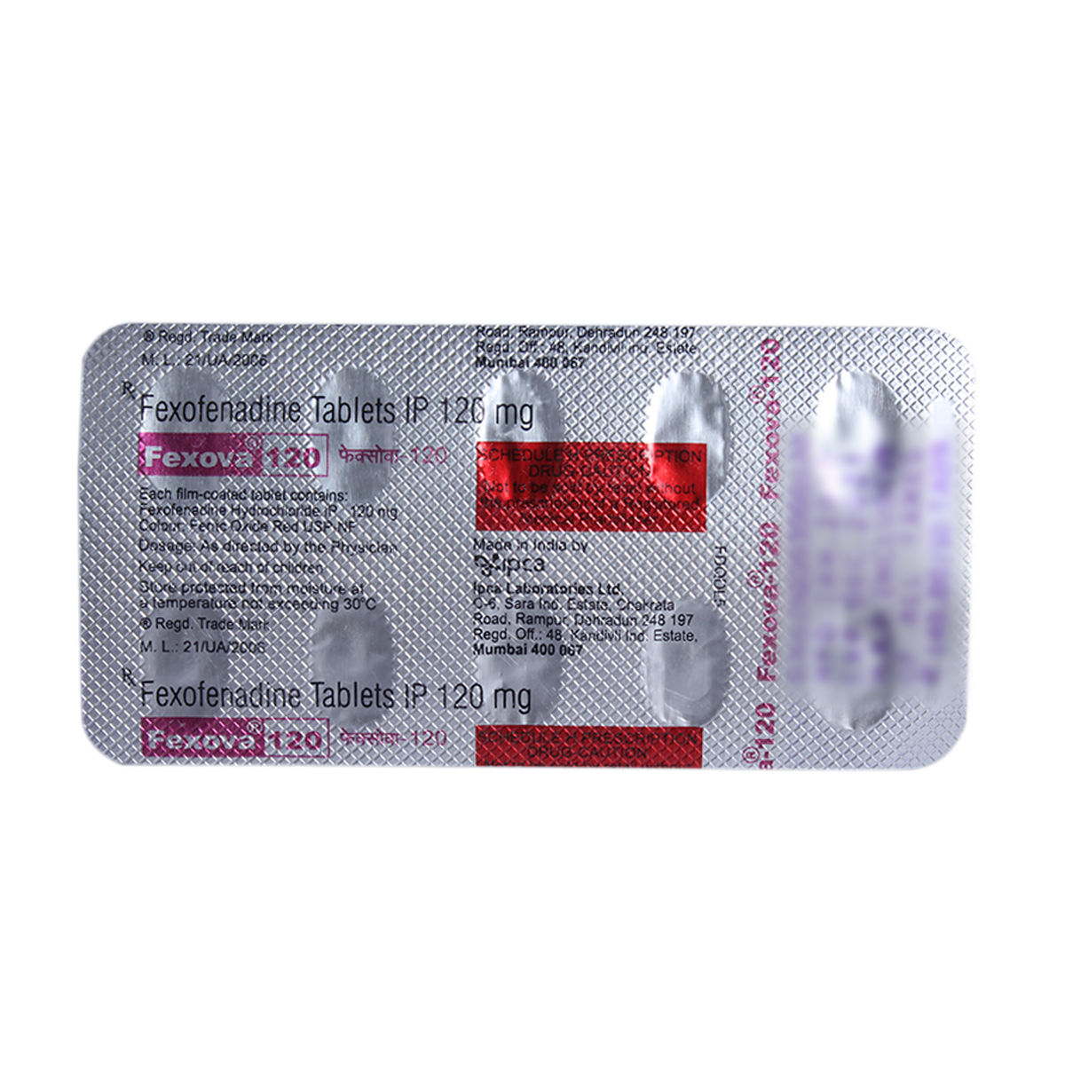 Fexova 120mg Tablet 10's Price, Uses, Side Effects, Composition ...