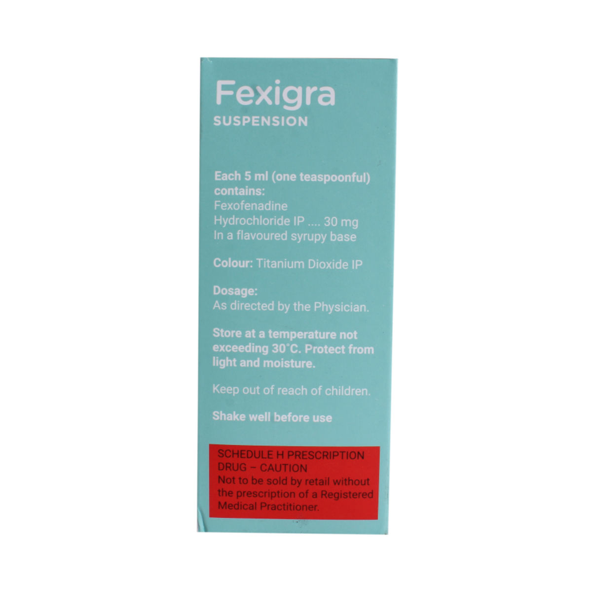 Fexigra 30 mg Raspberry & Vanilla Suspension 100 ml Price, Uses, Side ...