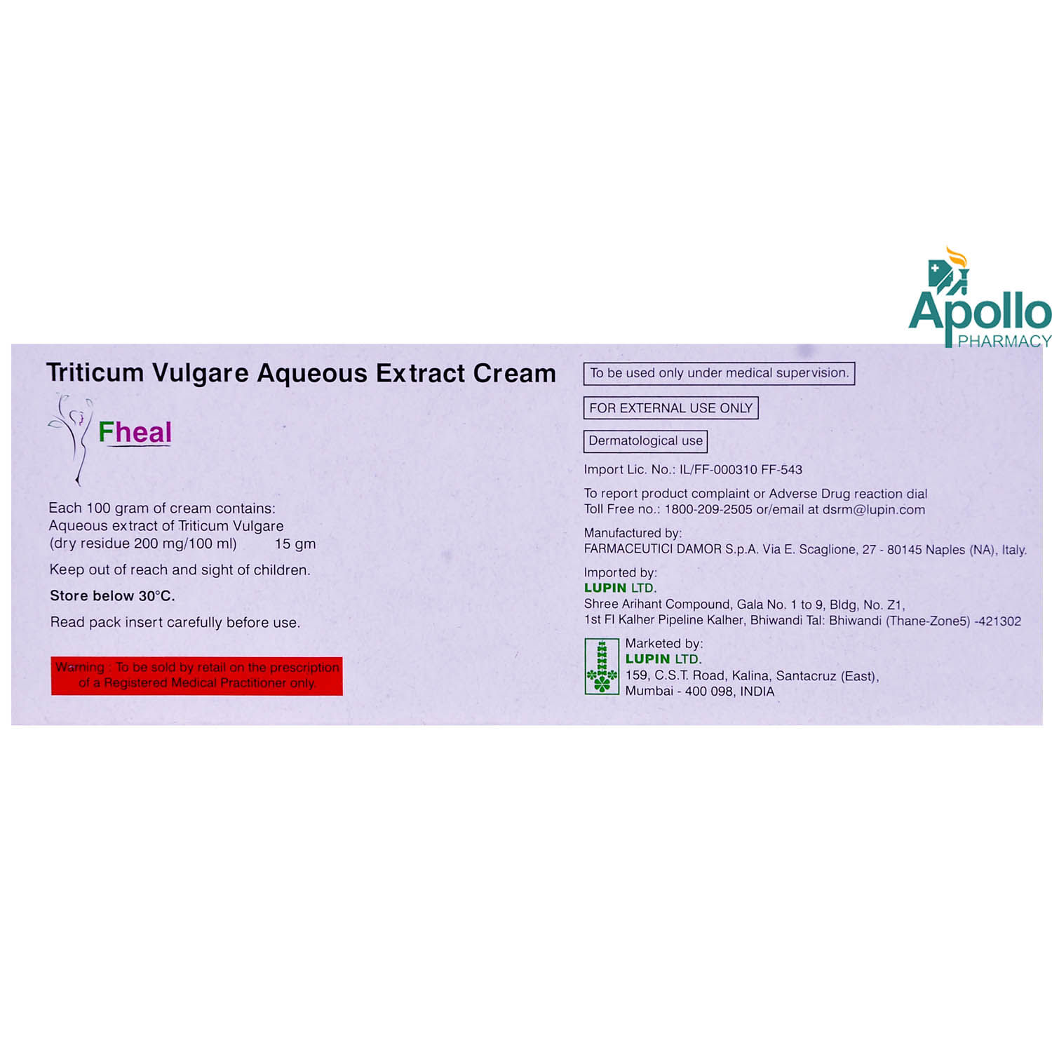 Fheal Cream 32 gm Price, Uses, Side Effects, Composition - Apollo Pharmacy