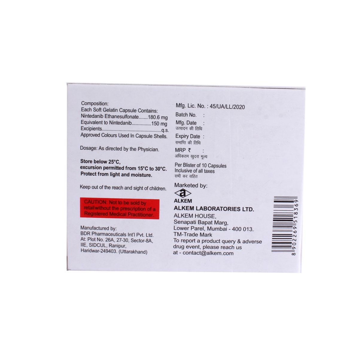 Fibnib 150 Softgel Capsule 10's Price, Uses, Side Effects, Composition ...