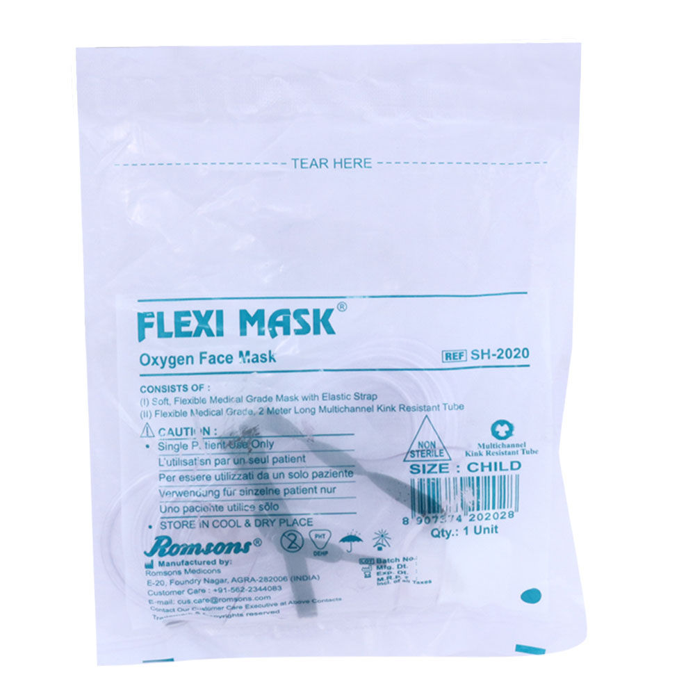 Romson Flexi Mask For Kids, 1 Count Price, Uses, Side Effects ...