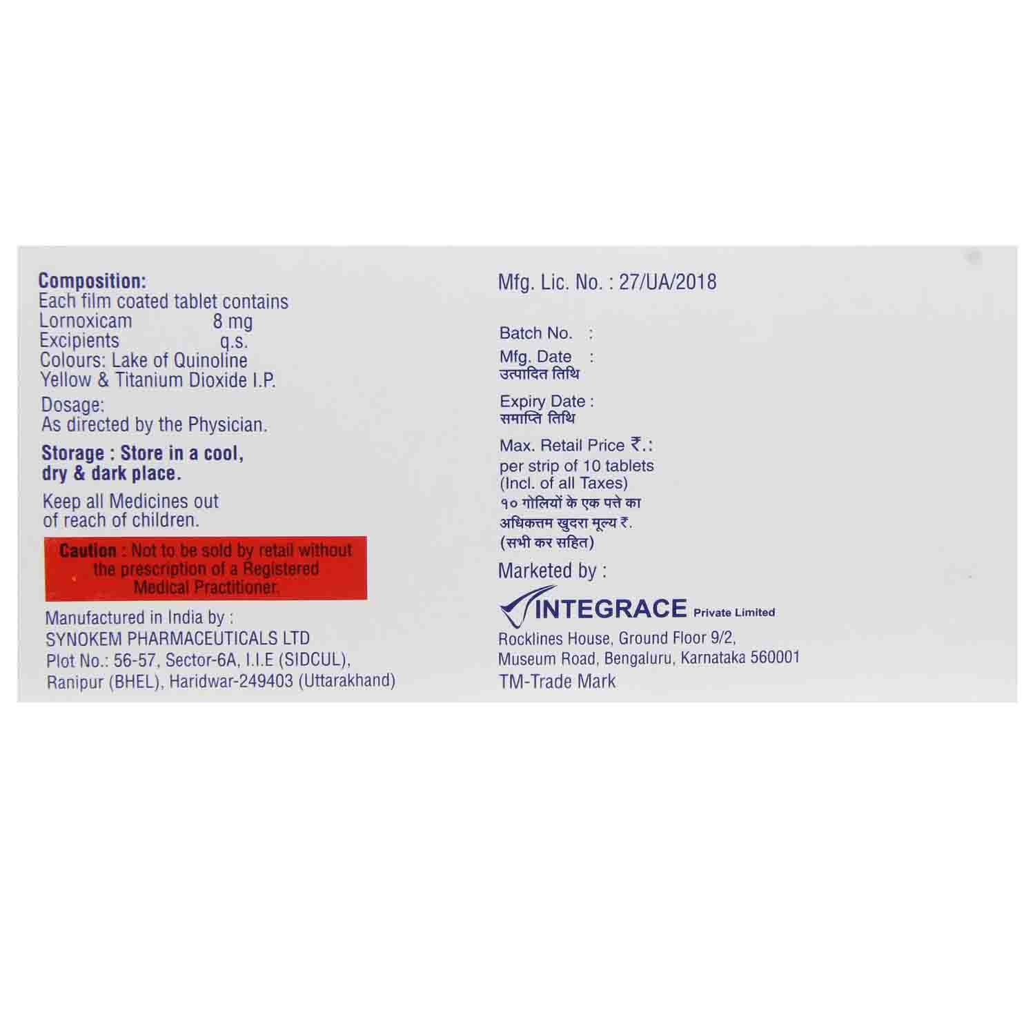 Flexilor 8 Tablet 10's Price, Uses, Side Effects, Composition - Apollo ...
